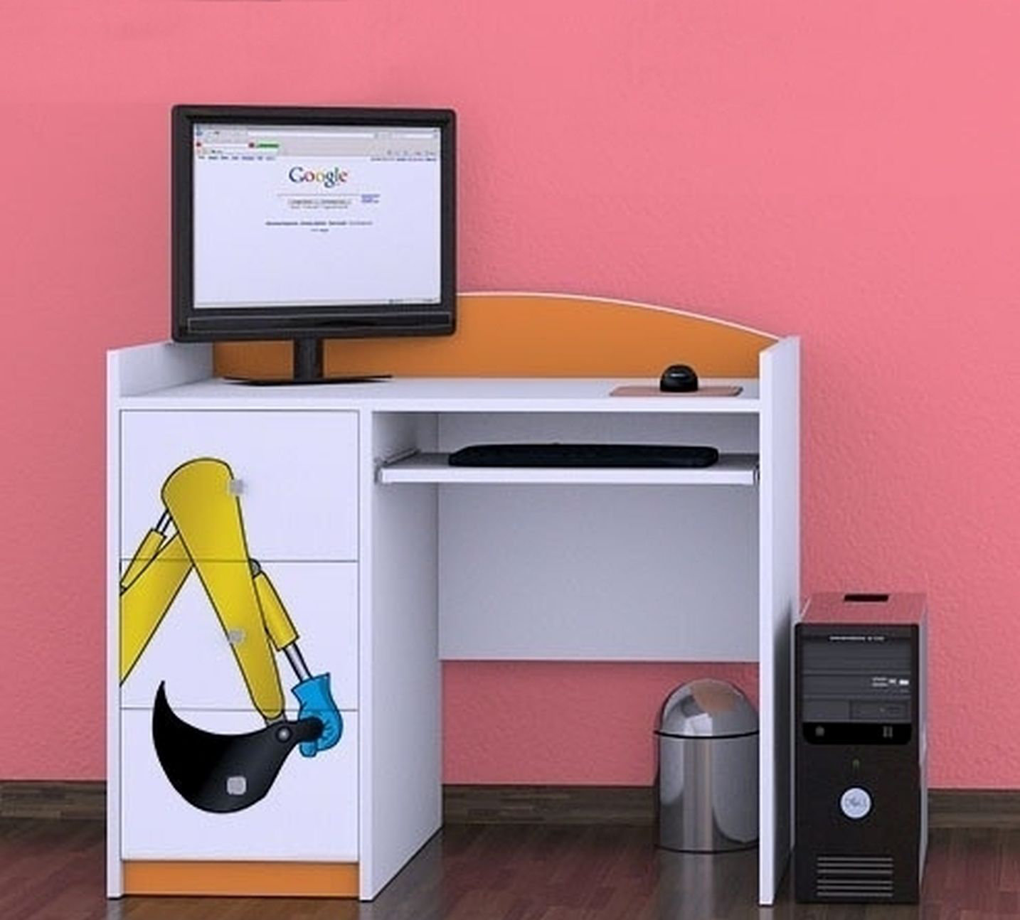 Isabelle & Max Stefan Excavator 100cm W Computer Desk | Wayfair.ie