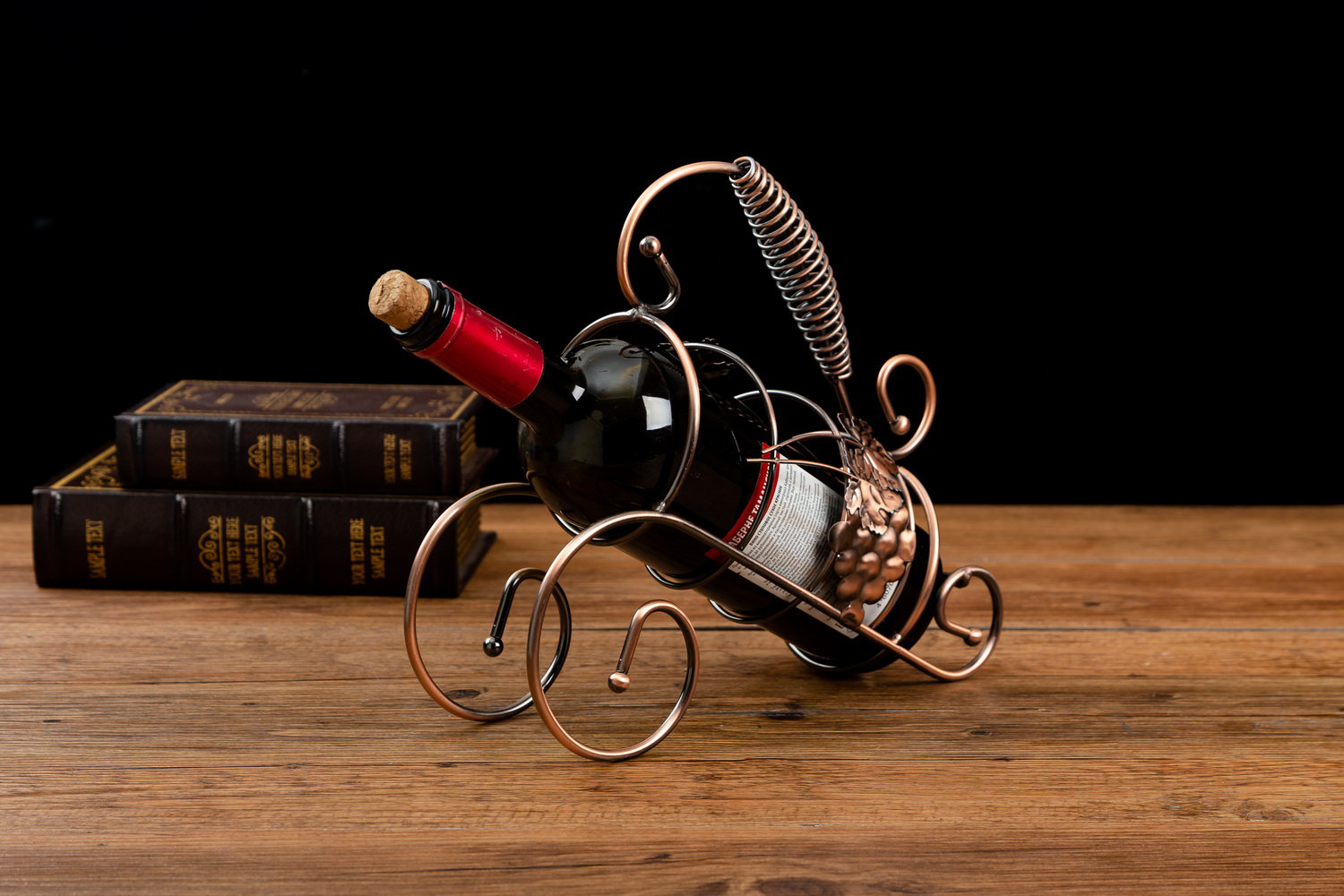 Winston Porter Joakima 1 Bottle Tabletop Wine Bottle Rack in Copper ...