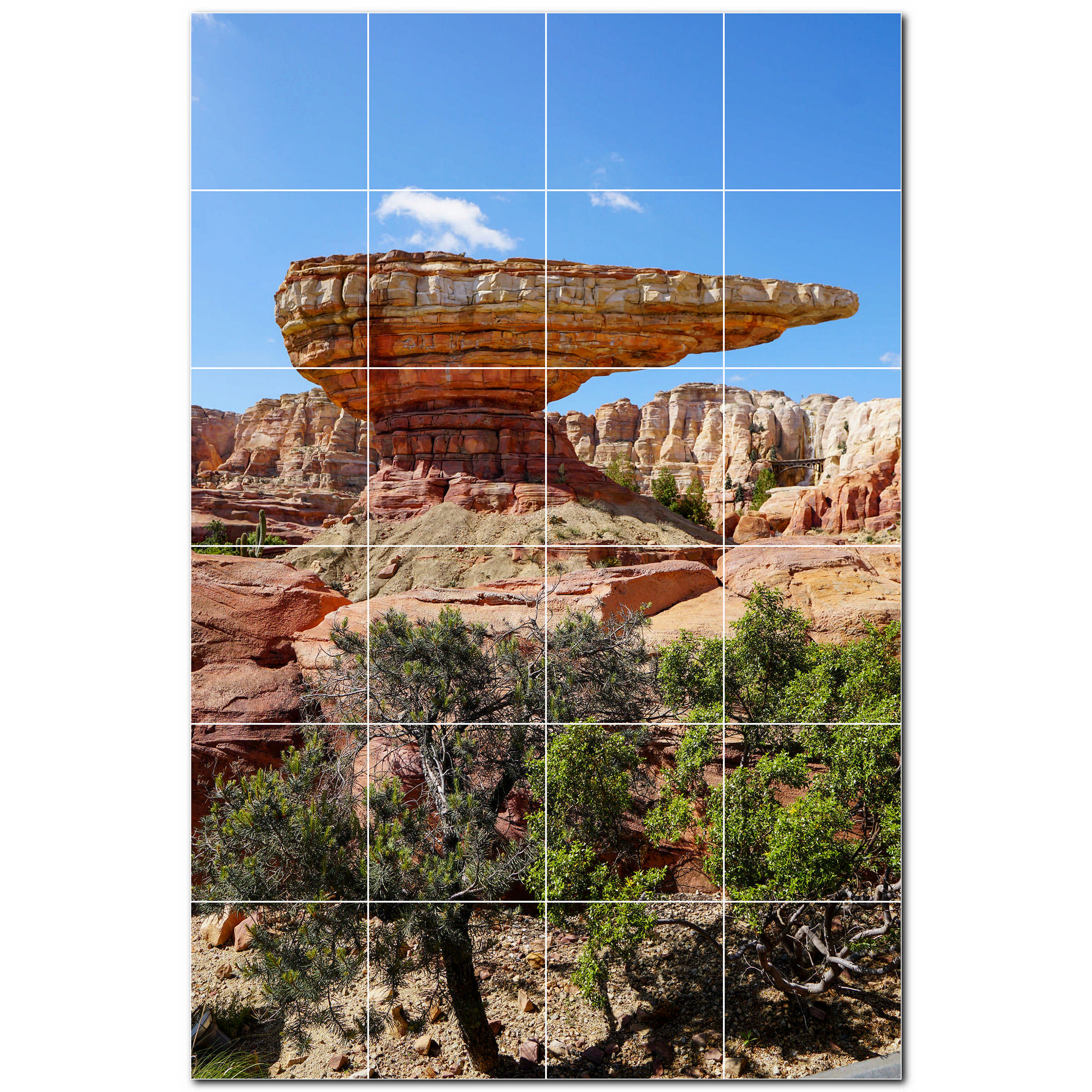 Picture-Tiles.com 32" x 48" Ceramic Canyon Photo Decorative Mural Tile ...