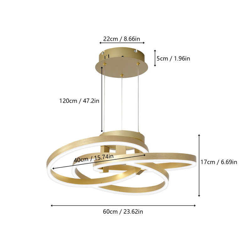 Mercer41 Beacan Dimmable LED Geometric Chandelier & Reviews | Wayfair