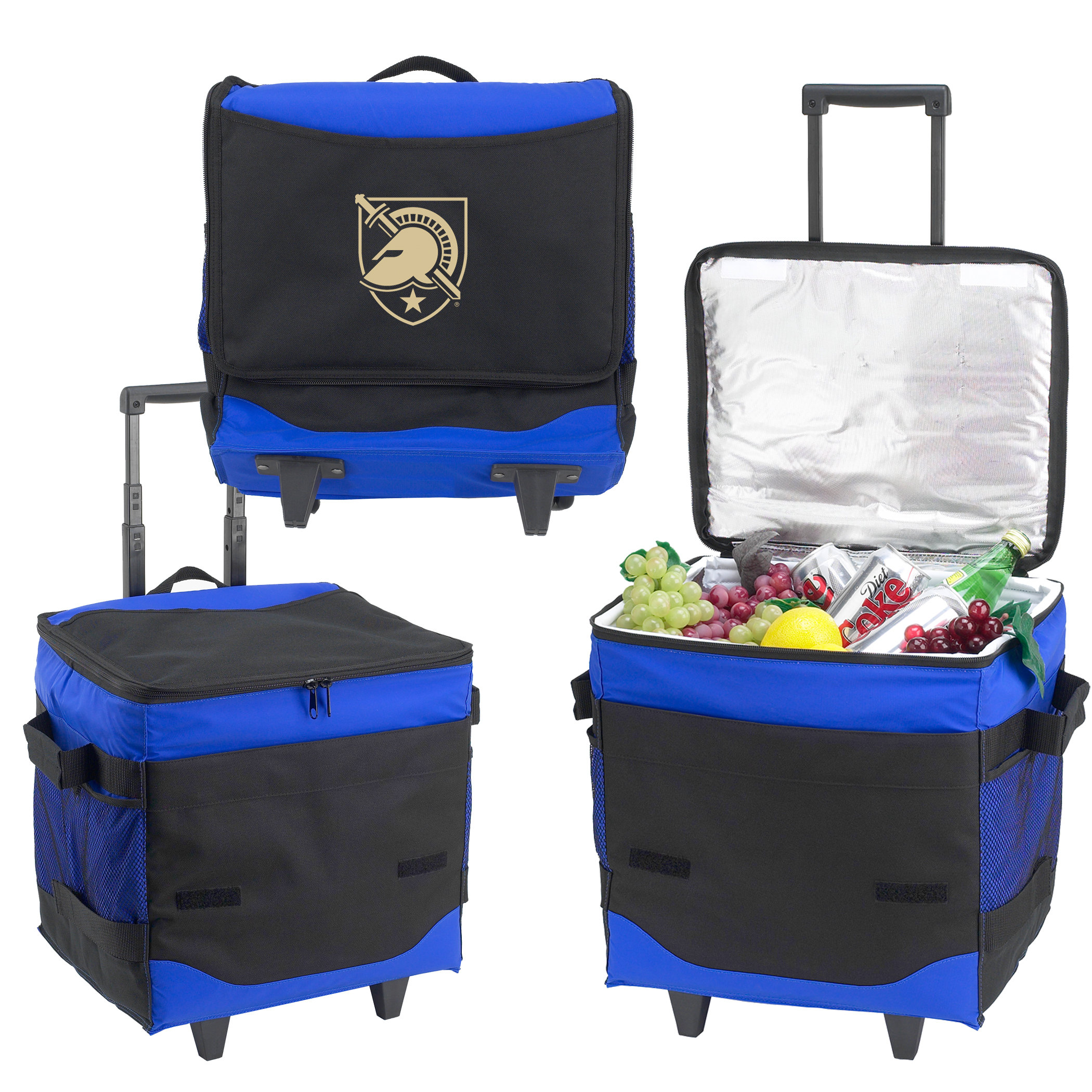 Latitude Run® NCAA Army Black Knights 60 Can Collapsible Rolling Cooler ...