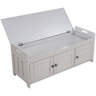 Ophelia & Co. Storage Bench With 3 Shutter-Shaped Doors, Shoe Bench ...
