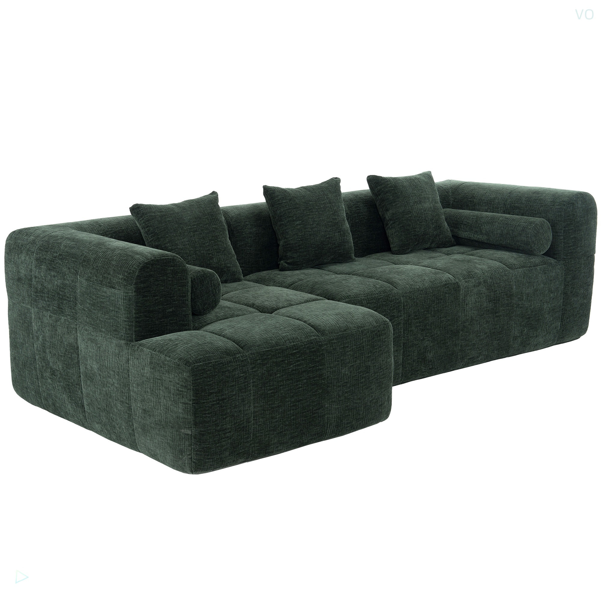 George Oliver 101.2" Sectional Sofa Full-Compressed Sofa Modular Sofa ...