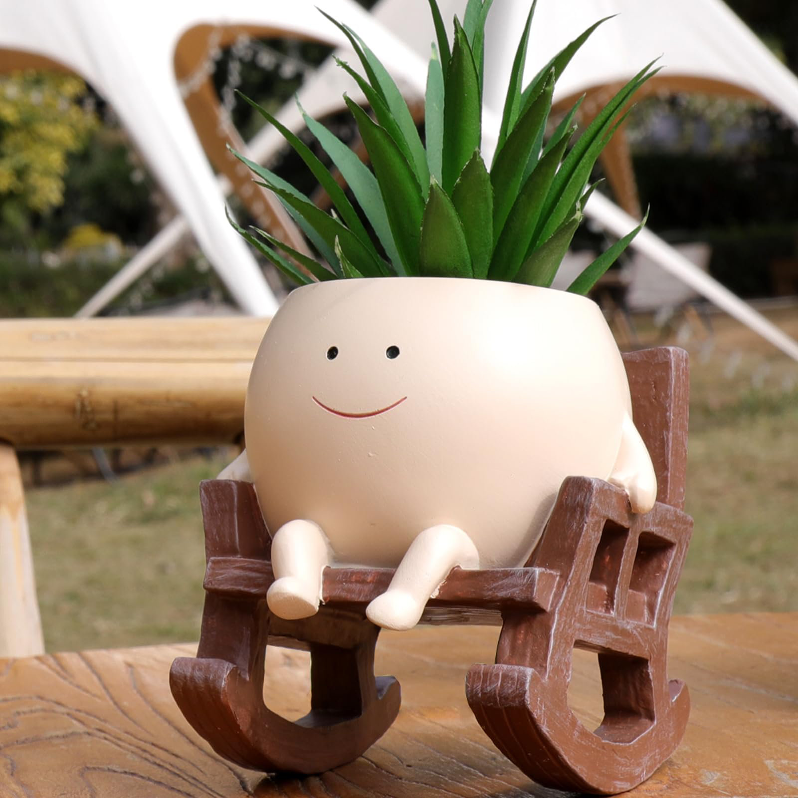 Trinx Face Planter Pots Cute Smile Flower Planter For Indoor Outdoor ...