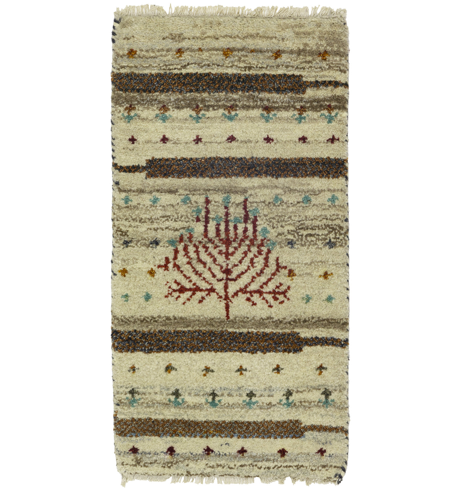 Union Rustic Multicolor Tribal 1X3 Indo Gabbeh Oriental Area Rug | Wayfair