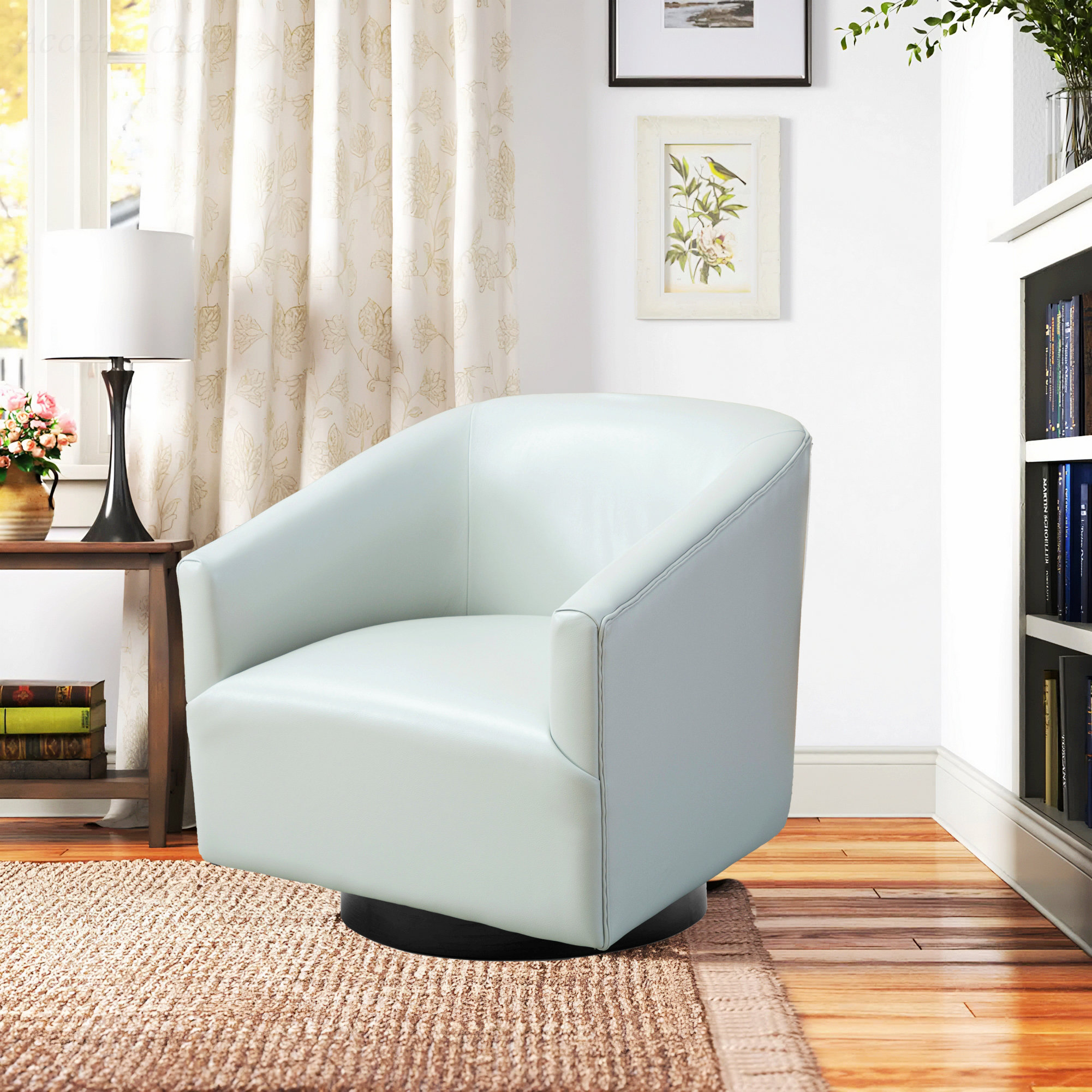 Corrigan Studio® Single Accent Chair, Swivel Chair, Accent Chair, Comfy ...