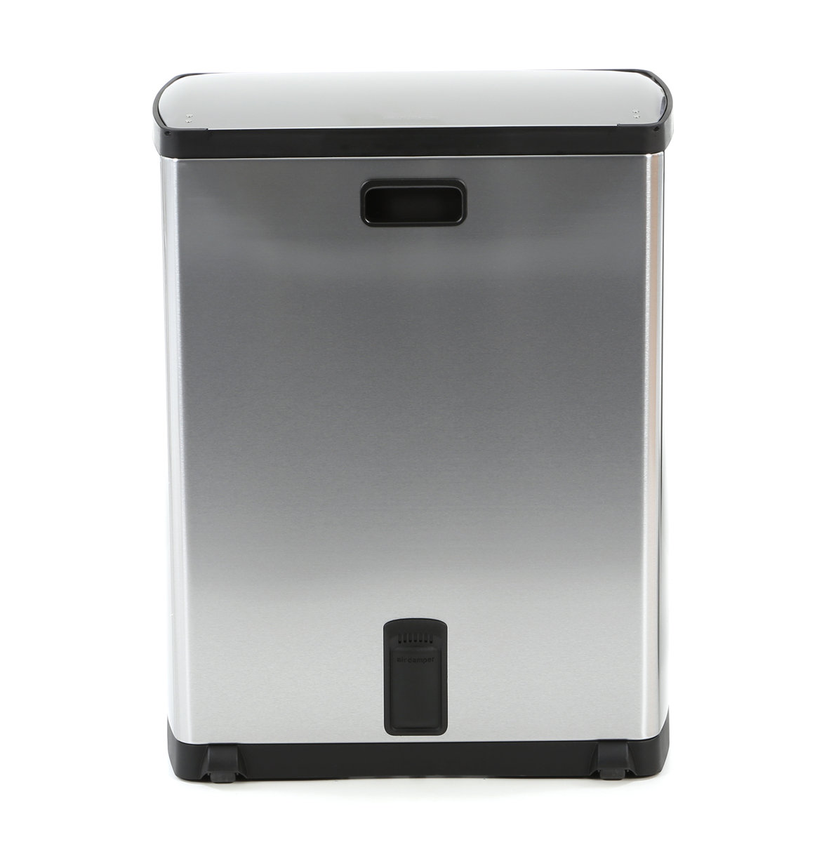 simplehuman Rectangular Dual Compartment Recycling Kitchen Step Trash ...
