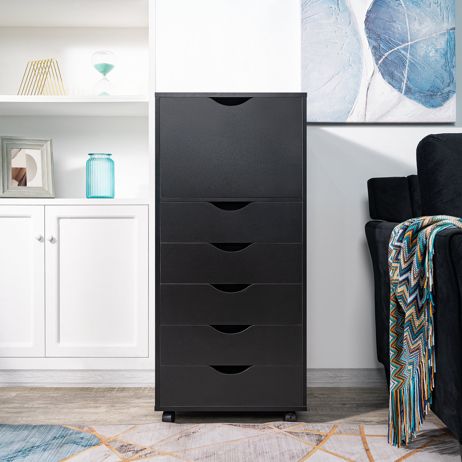 Naomi Home Inara 18.8'' Wide 6 - Drawer Tall Storage Cabinet, File ...