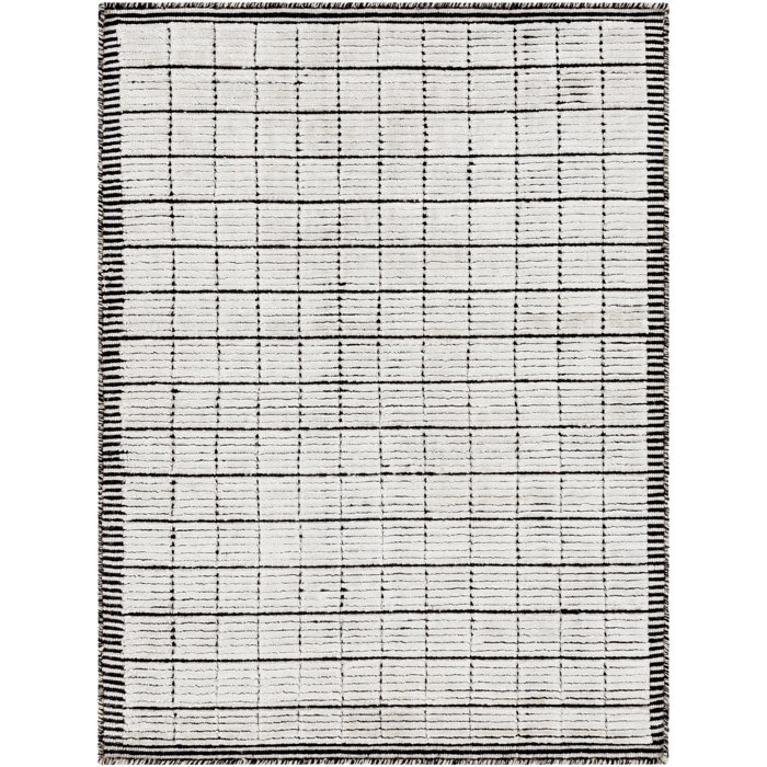 AllModern Jacey Handmade Hand Loomed Light Gray Rug & Reviews | Wayfair