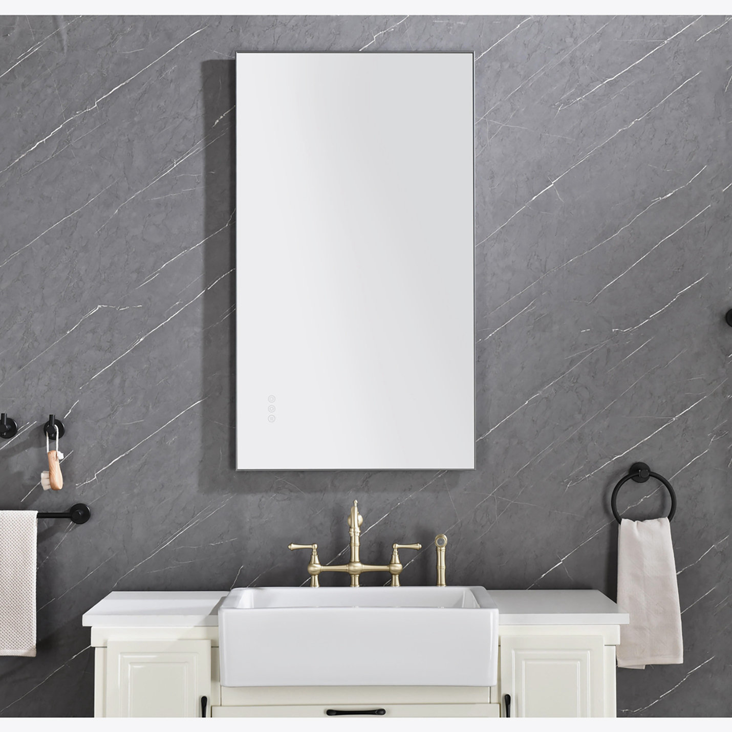 Ivy Bronx LED Mirror Bathroom Vanity Mirror with Back Light, Wall Mount ...