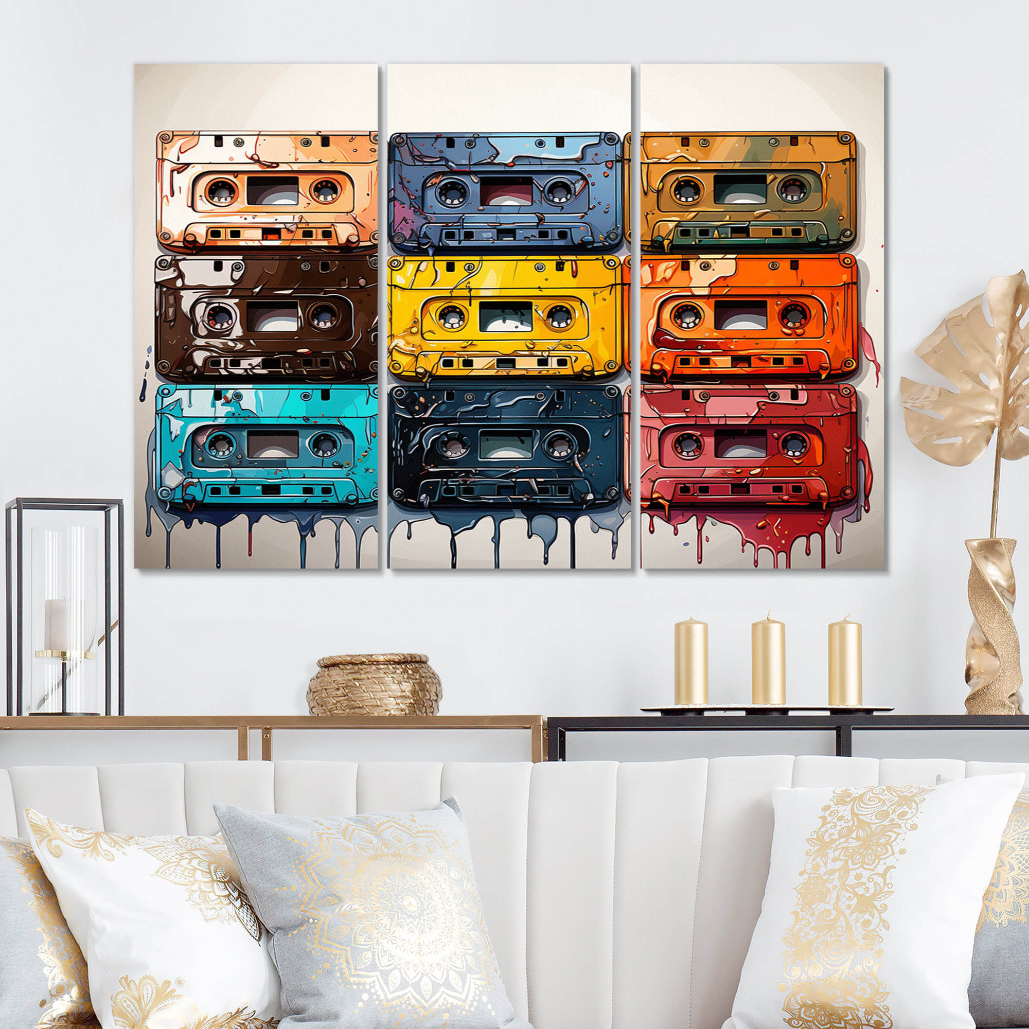 Winston Porter Popart Cassette Tapes IV - Music Wall Decor Set ...