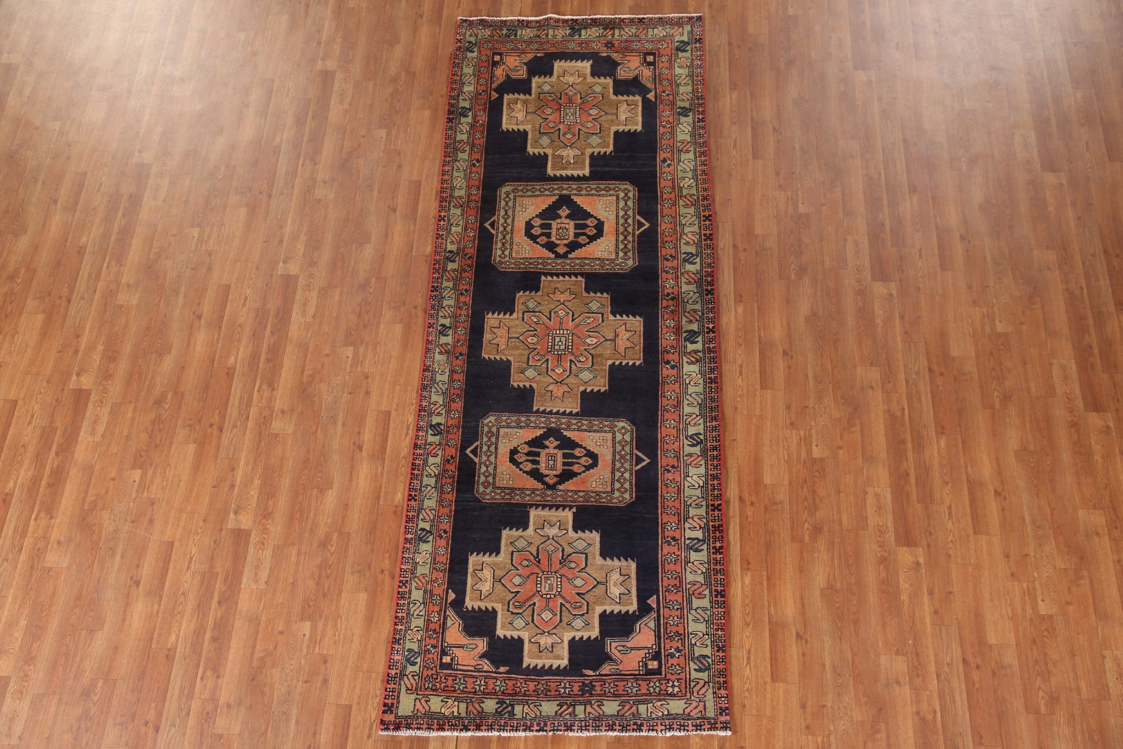 Bloomsbury Market Navy Blue Runner Rug 4x10 | Wayfair