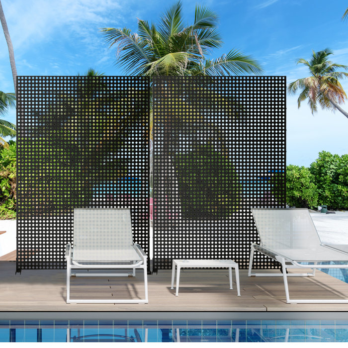 domi outdoor living Metal Privacy Screen | Wayfair