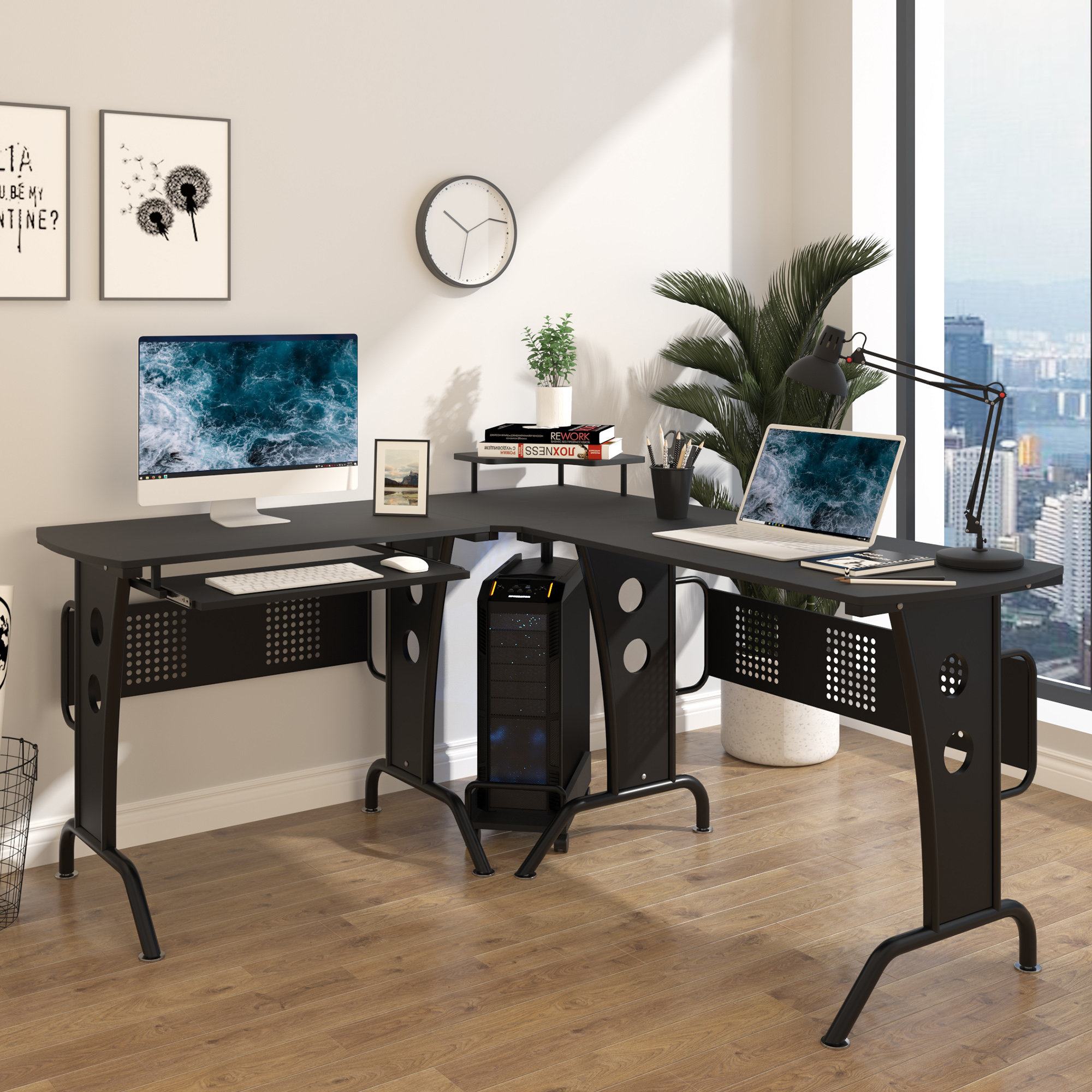Inbox Zero Reversible L-Shaped Desk & Reviews | Wayfair