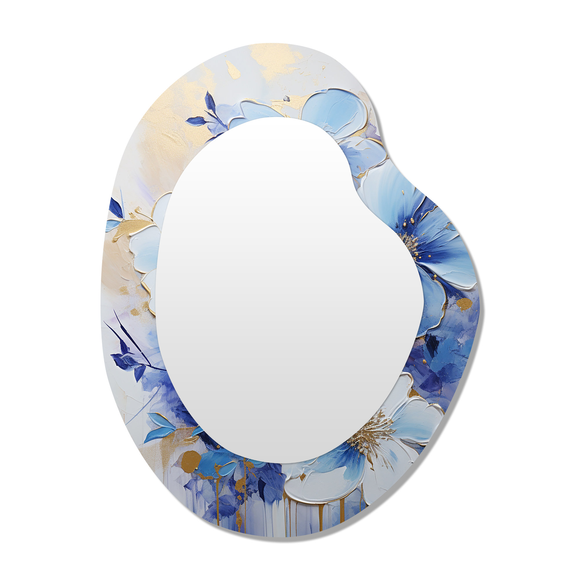 East Urban Home Swifton White And Blue Minimalism Violets - Violets ...