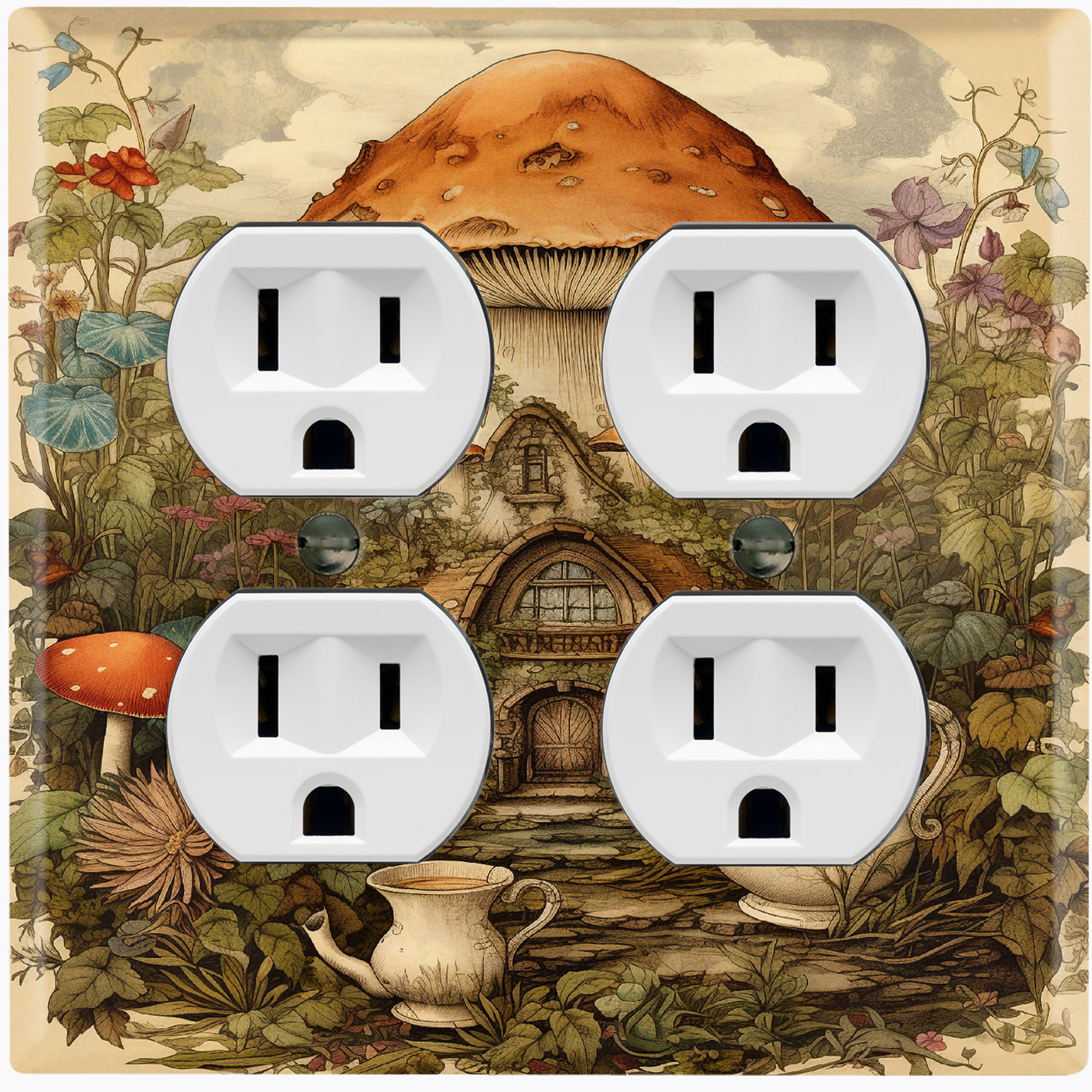 WorldAcc Nature Themed 2 - Gang Toggle Light Switch Standard Wall Plate ...