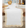 Saro Enchanting Scallop Border Table Runner | Wayfair
