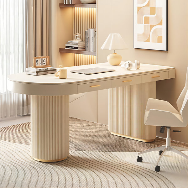 Orren Ellis Amandia Half-circle Writing Desk | Wayfair