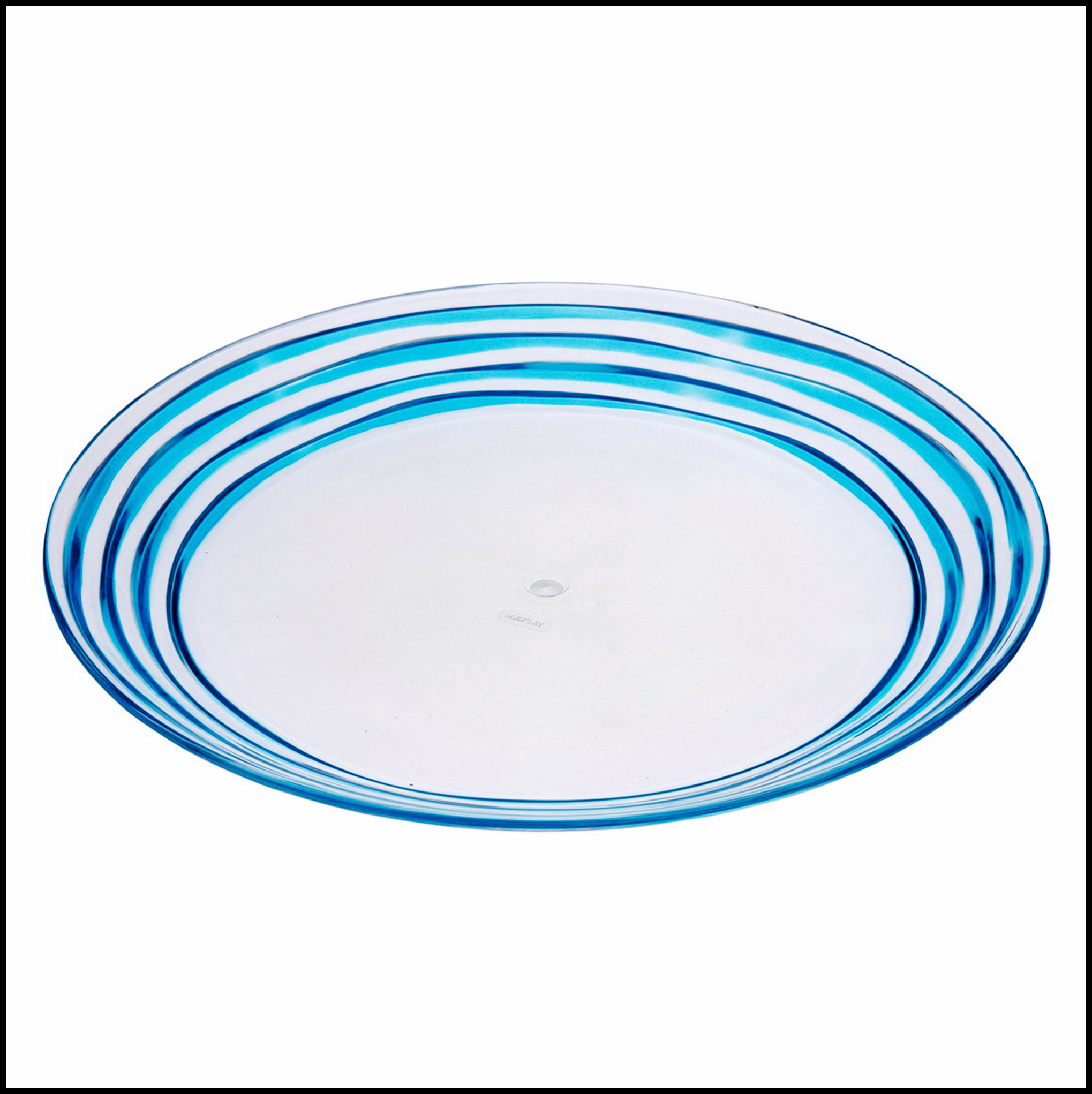 Orren Ellis Designer Swirl 12" Acrylic Dinner Plates Set of 4, Plastic ...