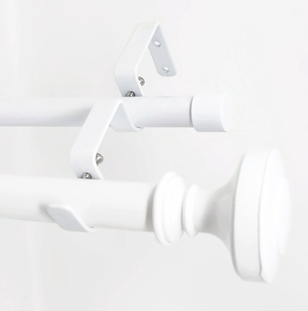 Charlton Home® Cottone Drapery Window Double Curtain Rod & Reviews ...