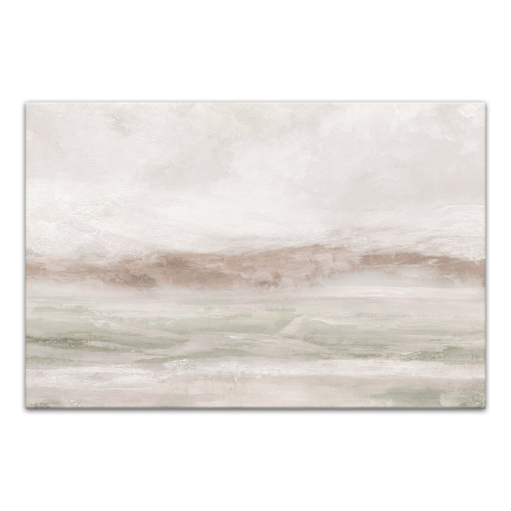 Winston Porter Landscape in Tan - Wrapped Canvas Painting | Wayfair