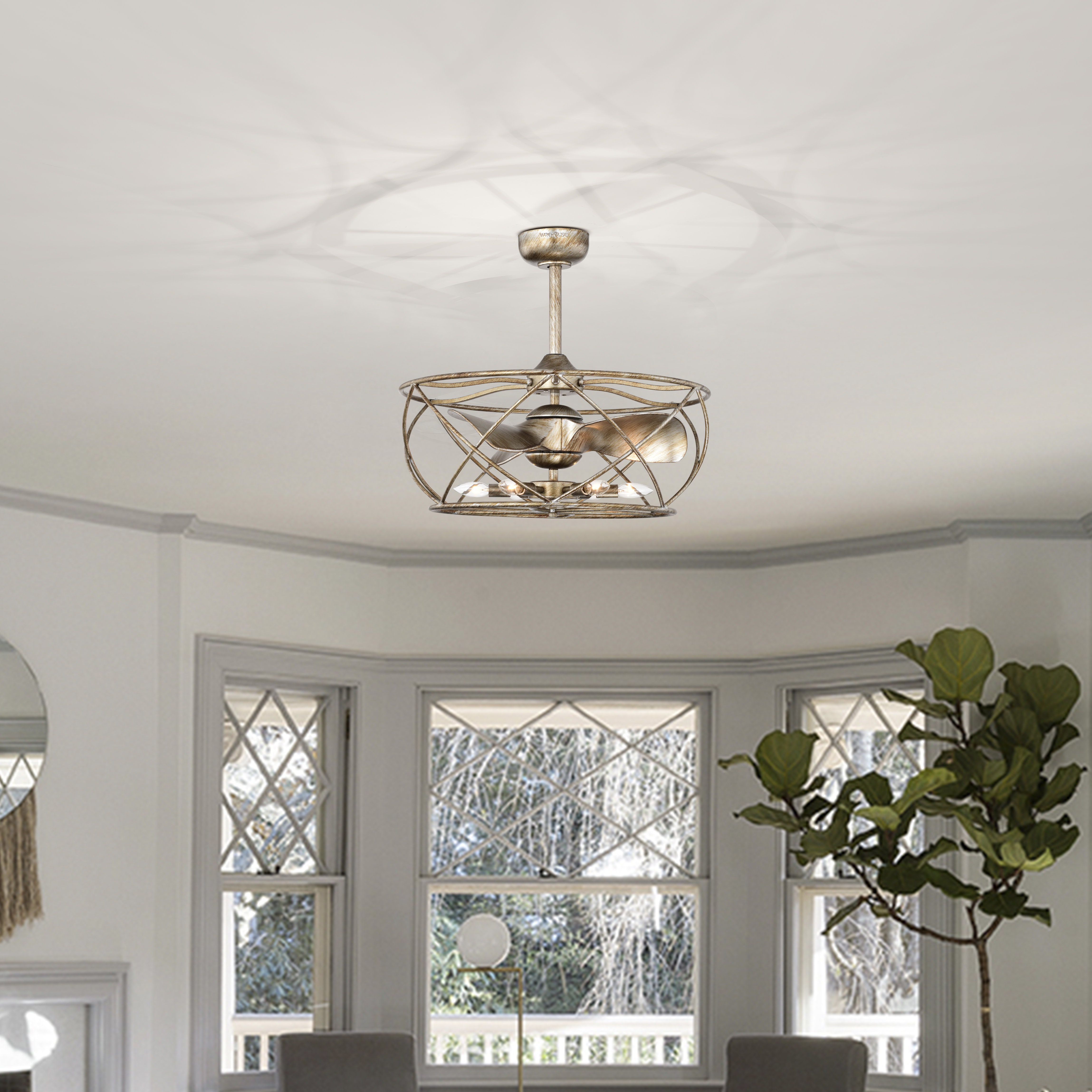 Lark Manor™ Arwed 14.8'' 3 - Blade Chandelier Ceiling Fan with Remote ...