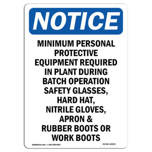 SignMission Minimum Personal Protective Equipment Sign | Wayfair