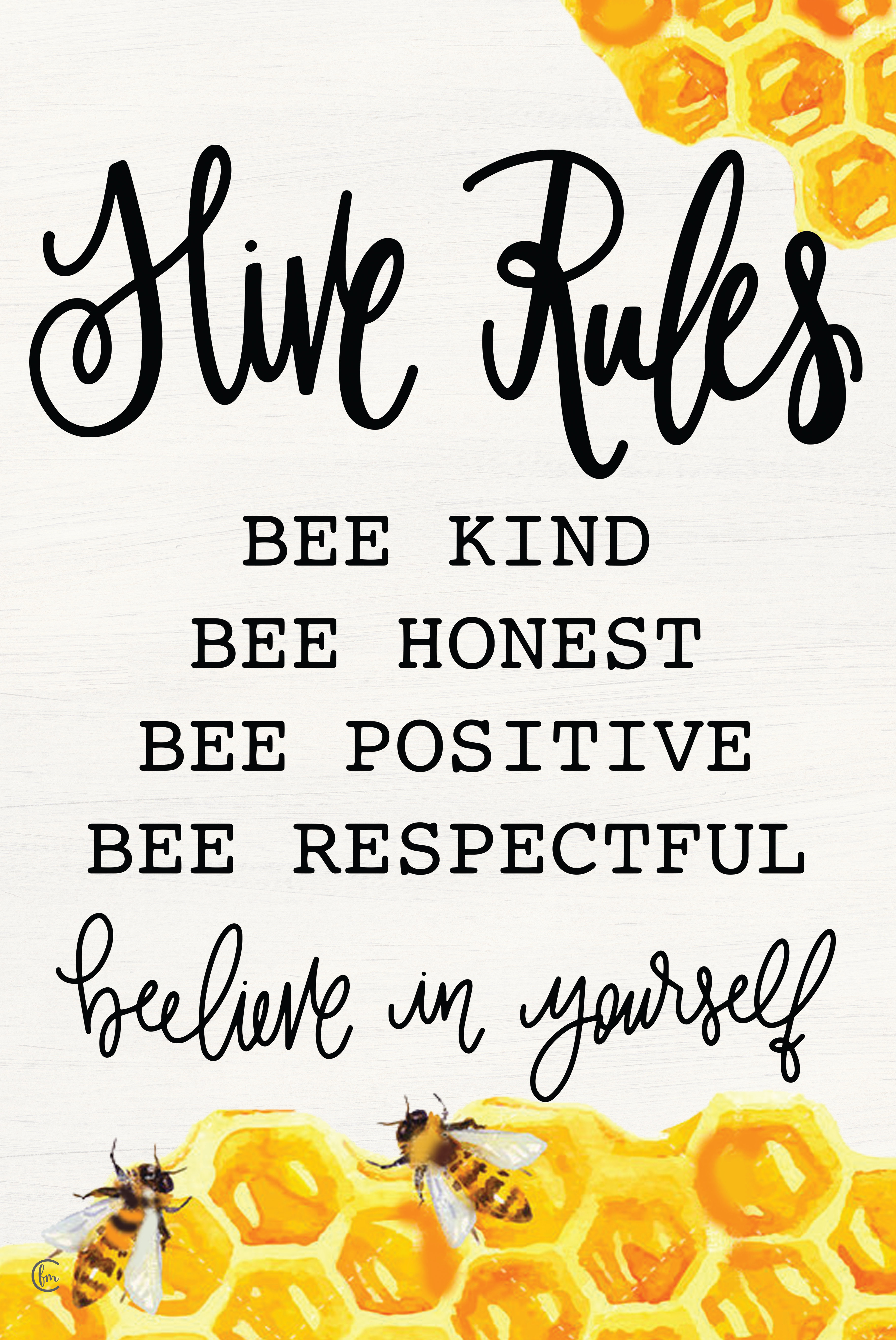 Trinx Hive Rules On Canvas by Fearfully Made Creations Textual Art ...