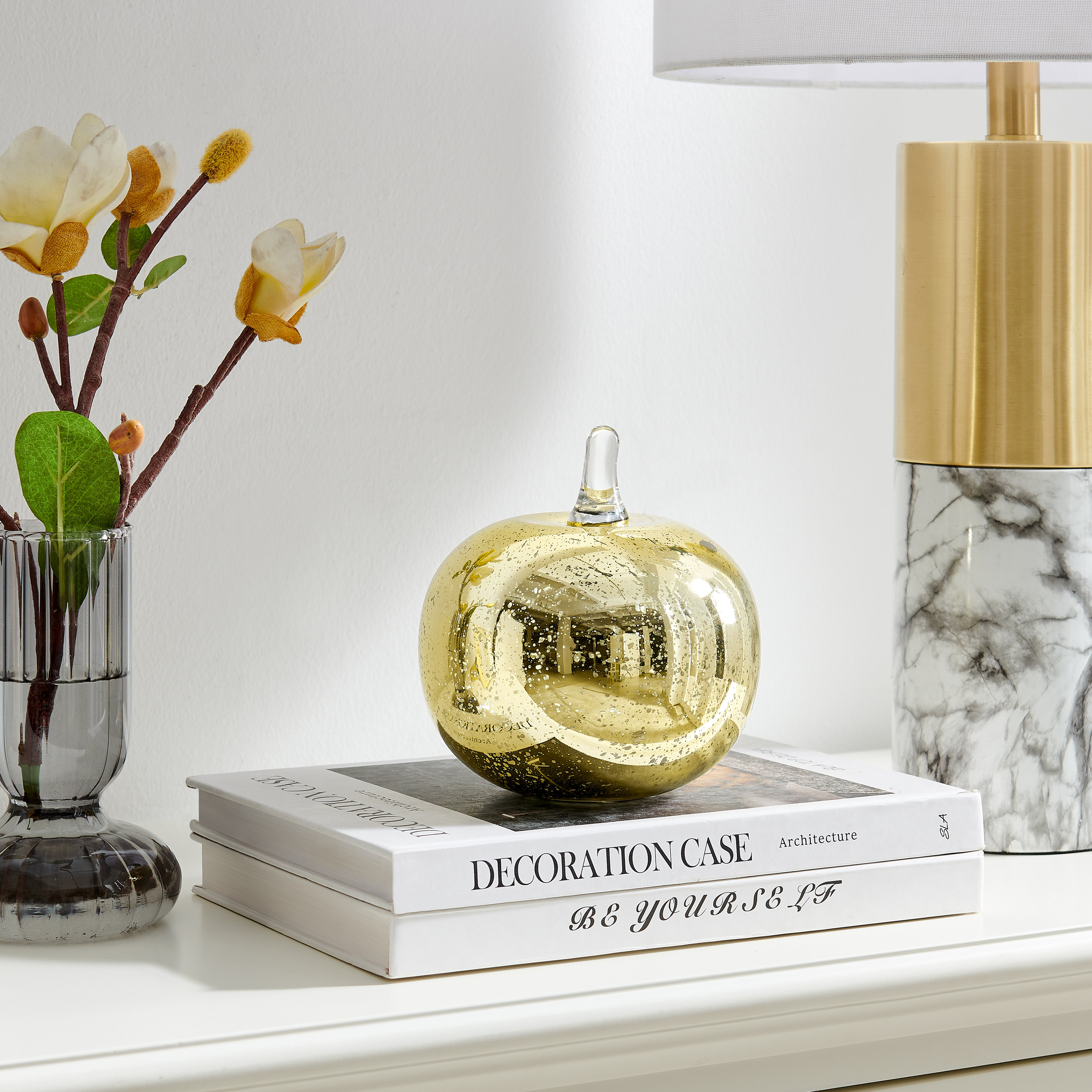 Wrought Studio™ Martarius Apple Decorative Accent Glass Tabletop ...