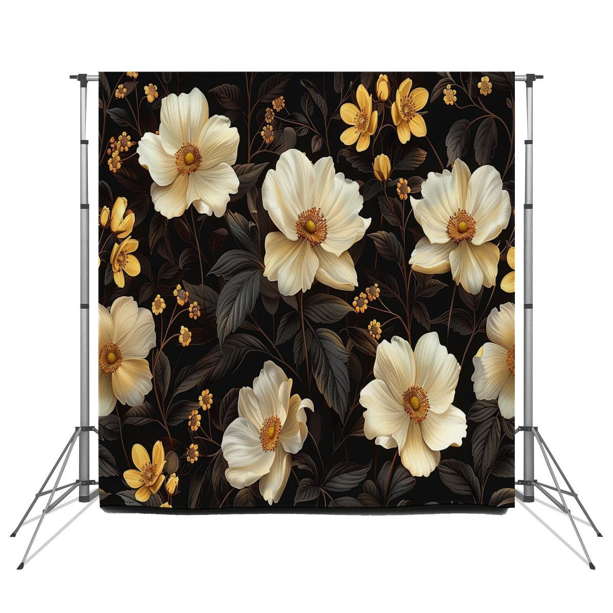 VisionBedding Floral Display Backdrop Botanical Large Dark Elegance ...