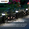 Sunjoy Garden Fence Solar Border Fencing with Waterproof LED Path ...