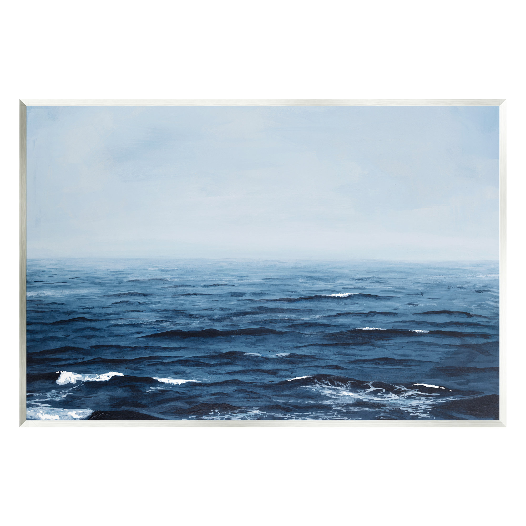 Stupell Industries Choppy Ocean Water Waves Foggy Nautical Horizon by ...