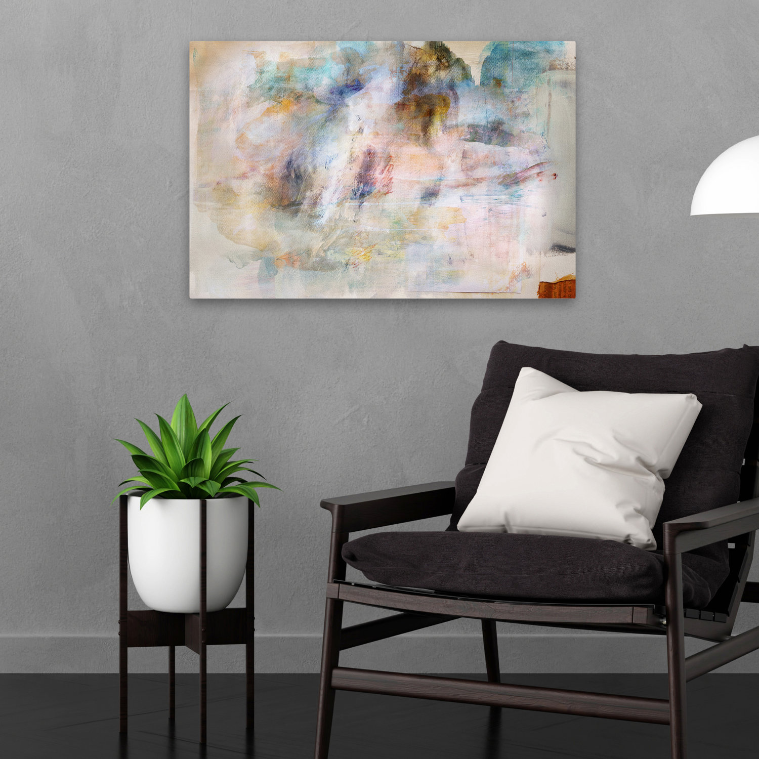 Trend Board Life Morning Coffee - Abstracts Contemporary Blue Gold Art ...