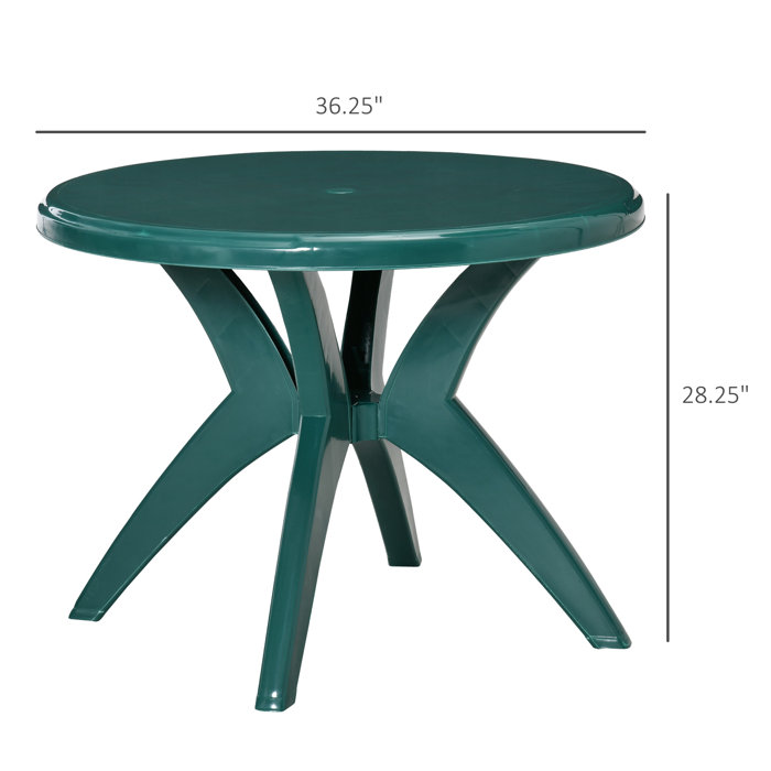 Wade Logan® Aamia Plastic Dining Table & Reviews | Wayfair