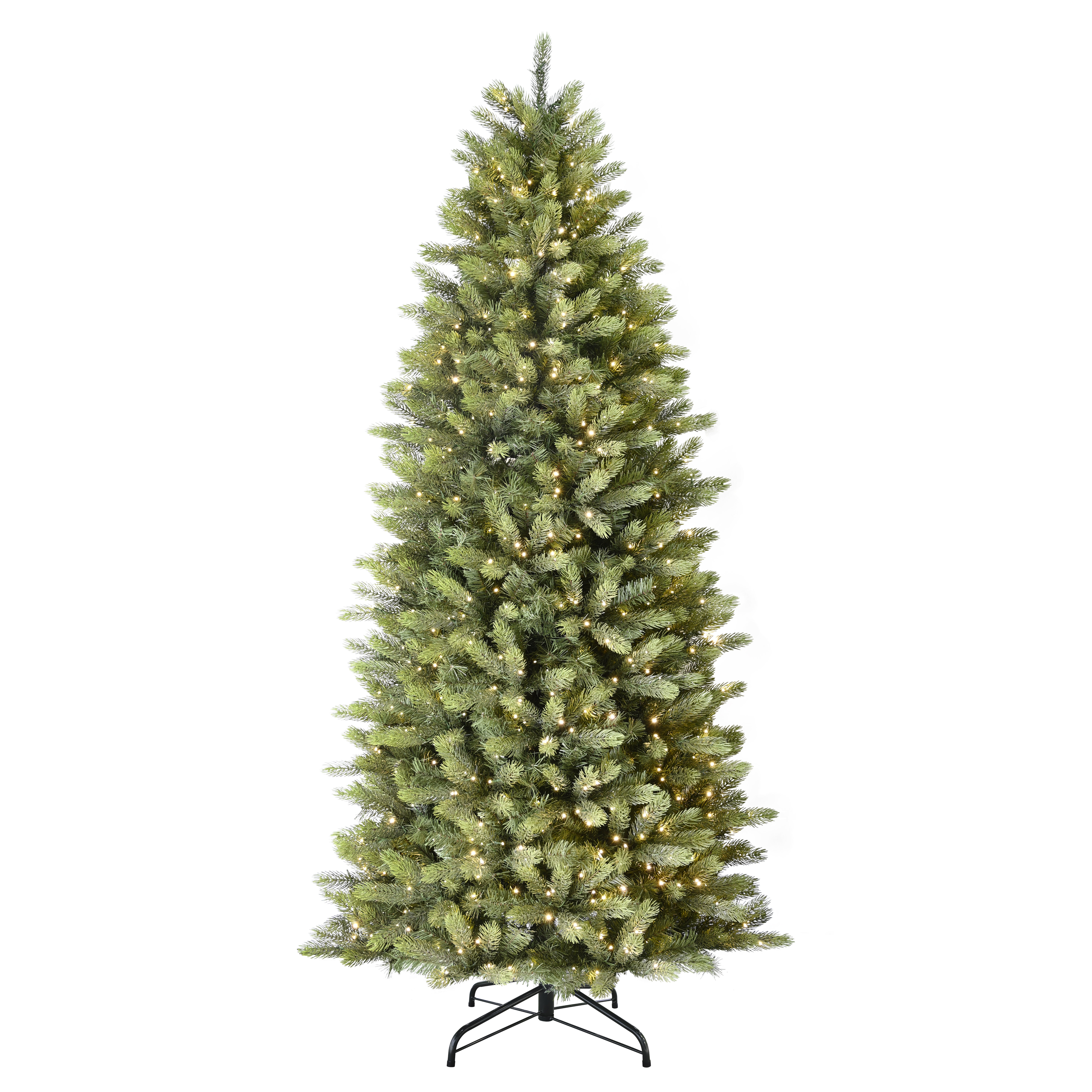 Canora Grey Pre-Lit Artificial Kensington Fir Slim Tree with 900 Dual ...