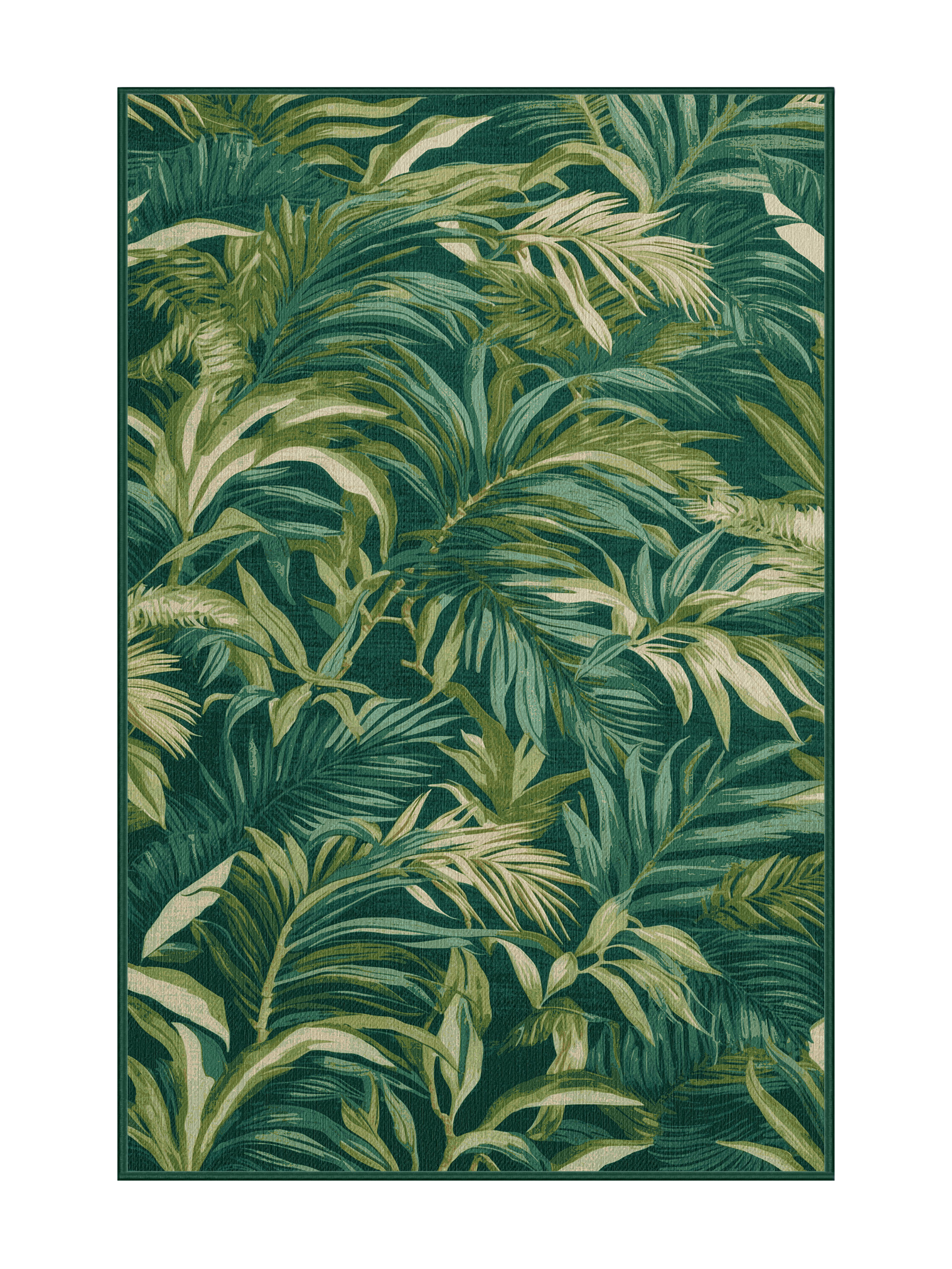 Dakota Fields Washable Tropical Greens Hawaiian Area Rug | Wayfair