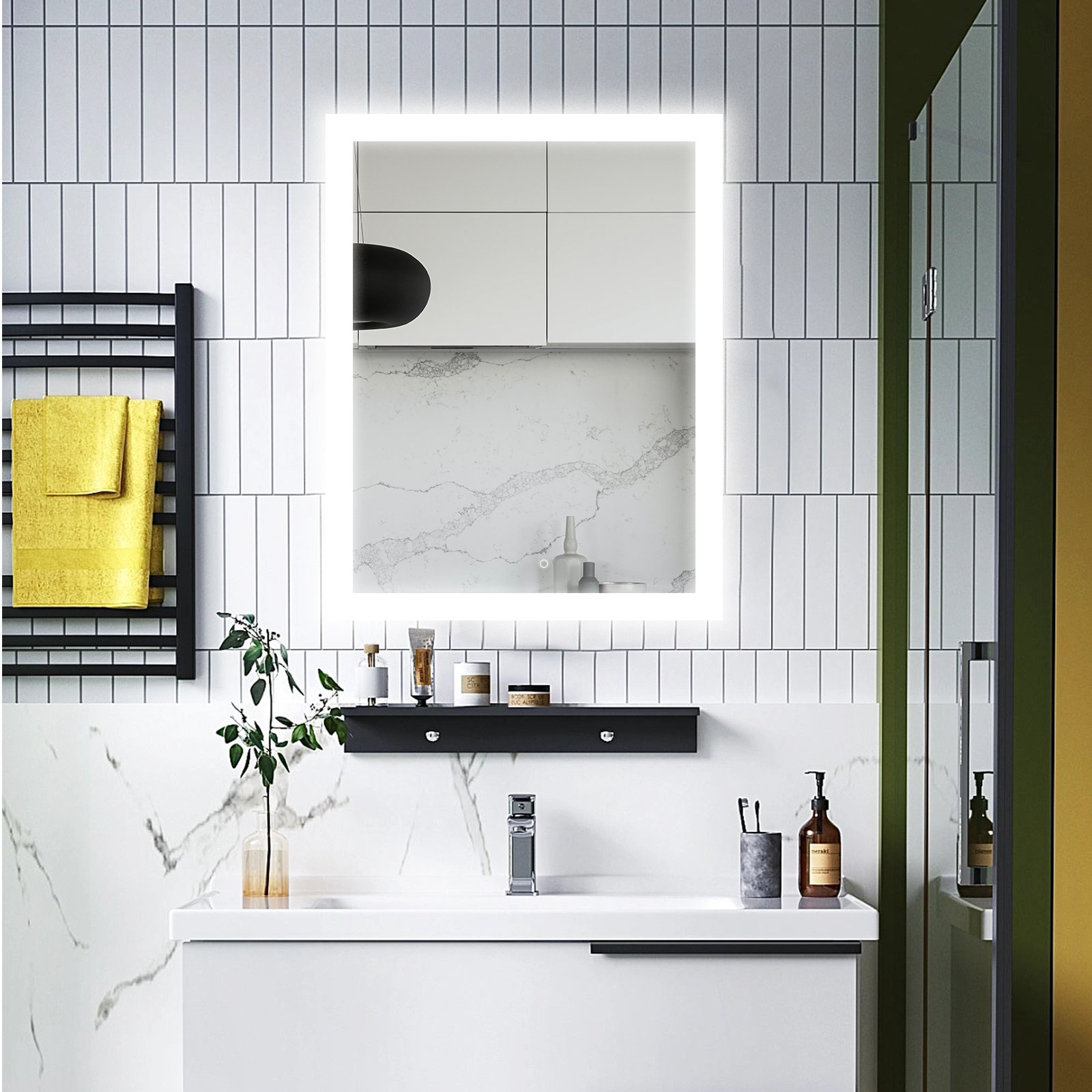 Orren Ellis Naliyah LED Bathroom Mirror Backlit Light, IP44, 6000K ...