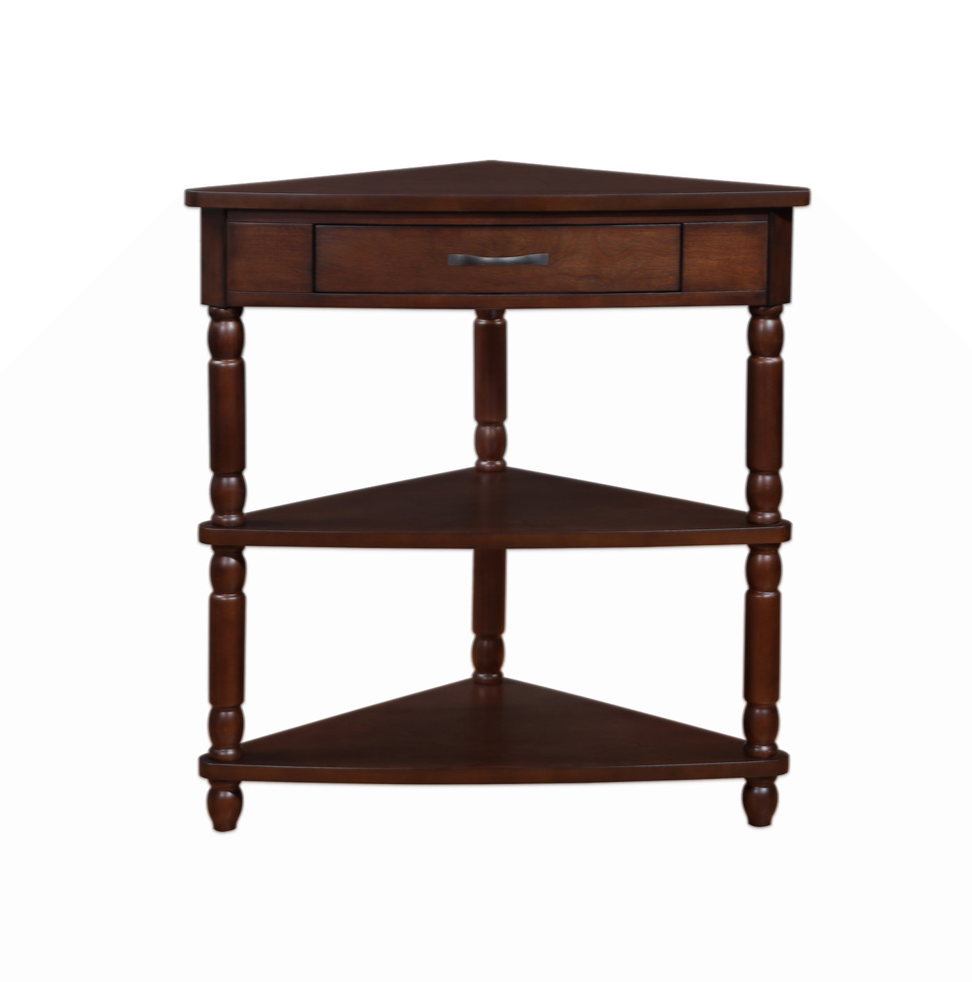 Alcott Hill® 33.8'' Small Triangle Corner Table Wood Corner Side Table ...