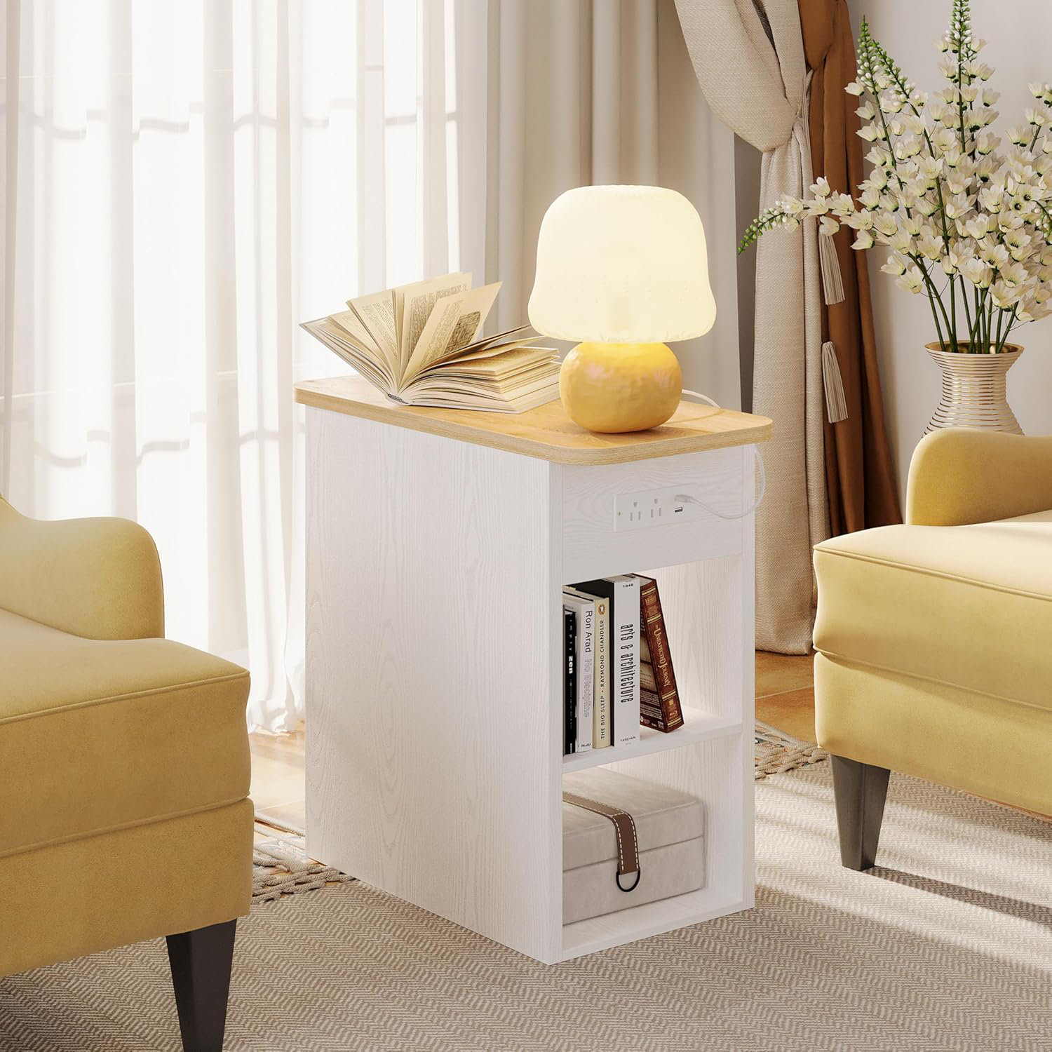 Latitude Run® Narrow Side Table, Small End Tables With Flip Top Storage ...
