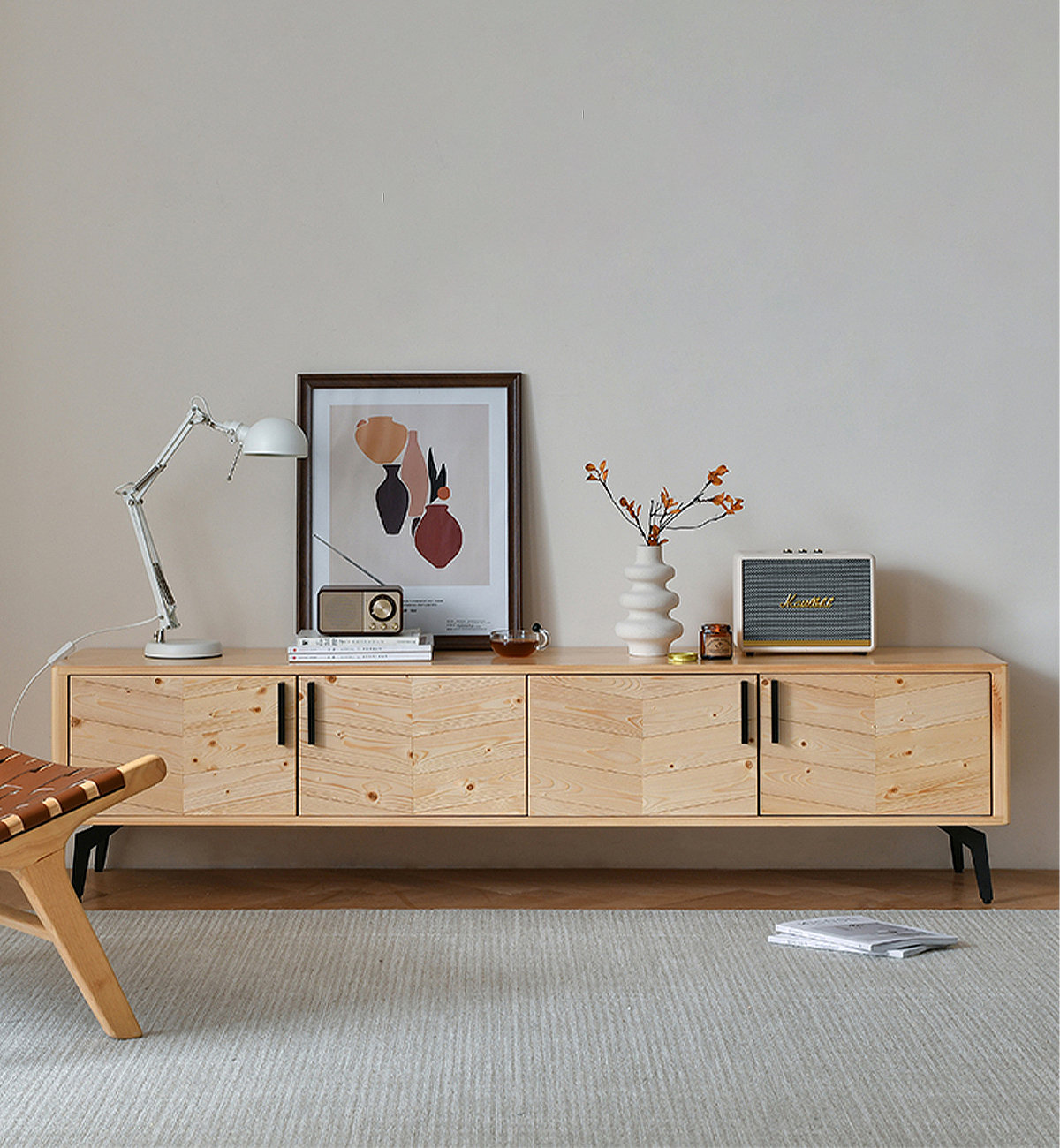 Finesse Furni Wabi Sabi Solid Wood Parquet Tv Cabinet | Wayfair