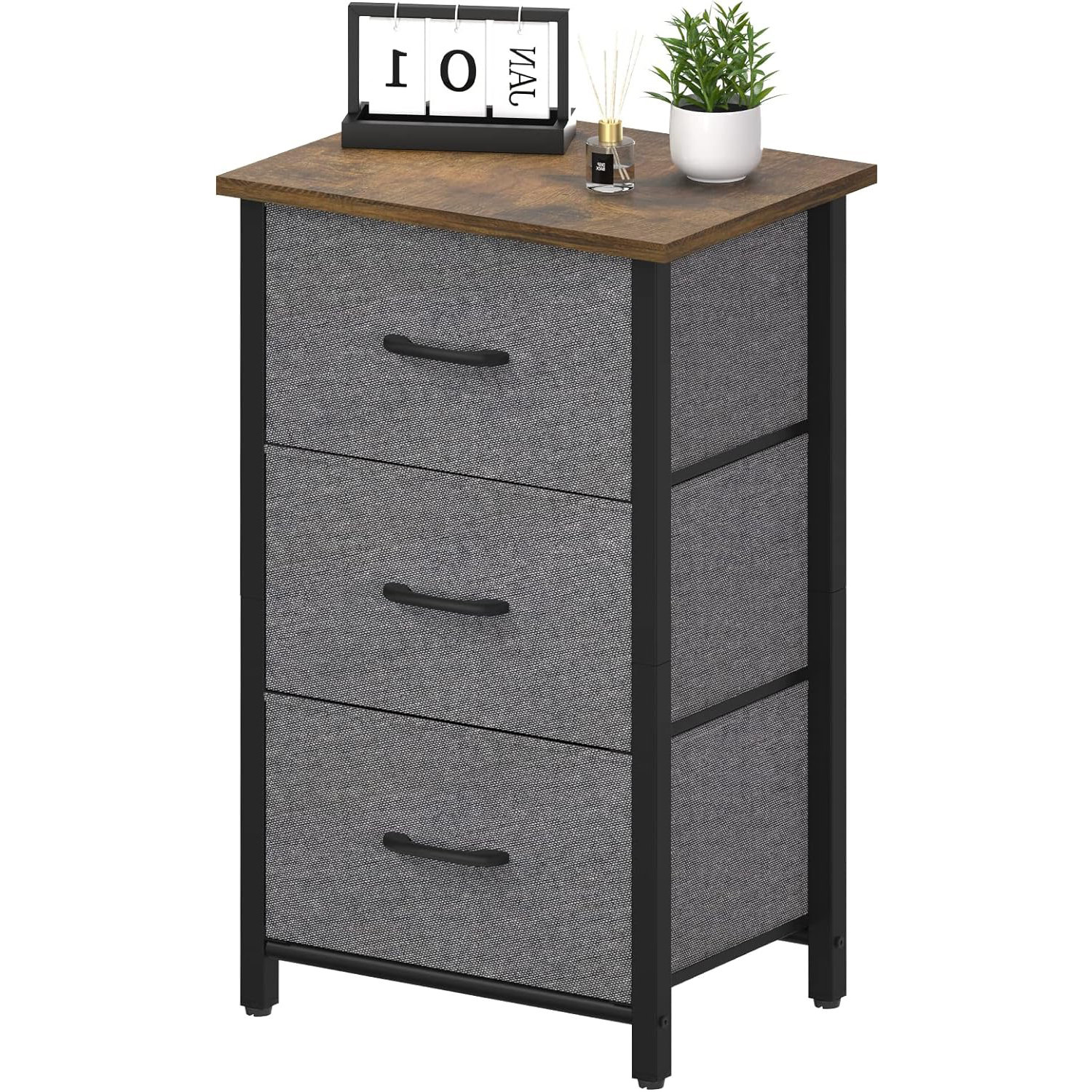 17 Stories Jorik 3 Drawer Storage Drawer | Wayfair
