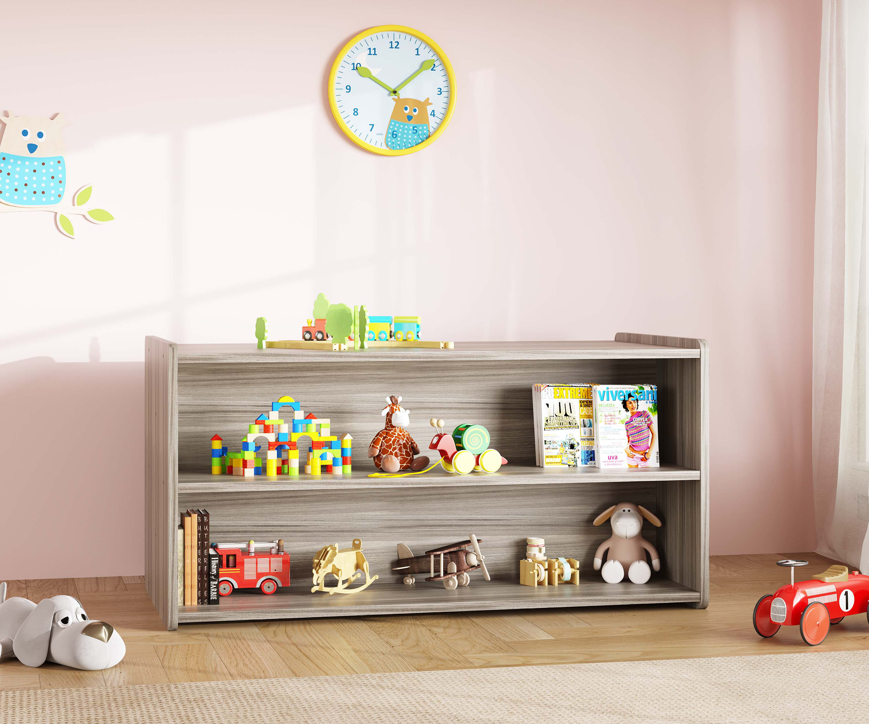 TotMate Tot Mate Toddler Shelving Unit - 46"W Storage Shelf for Kids ...