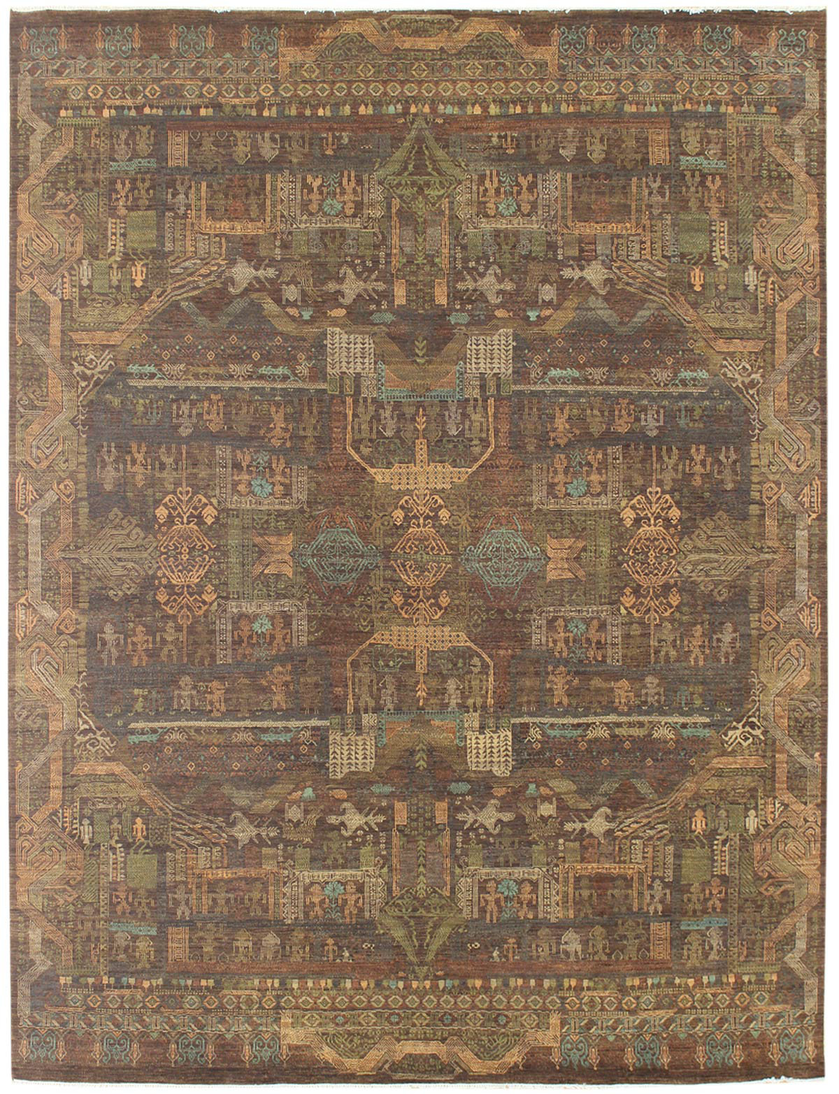 Landry & Arcari Rugs and Carpeting Indian Handwoven Area Rug in Brown ...
