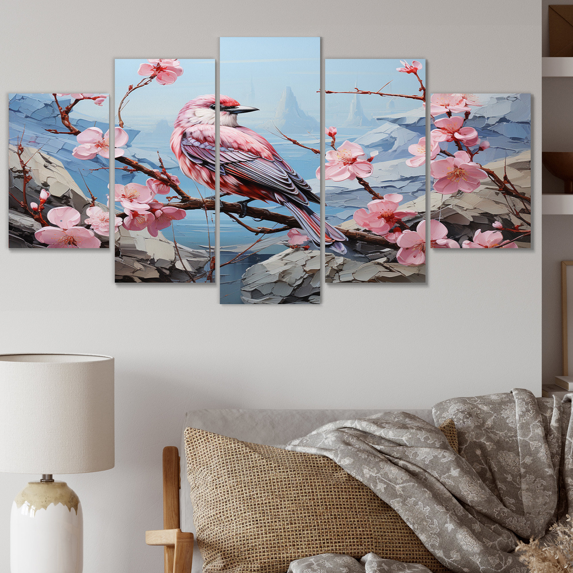 Design Art Apple Blossom Awakening - Apple Blossom Metal Wall Decor Set ...