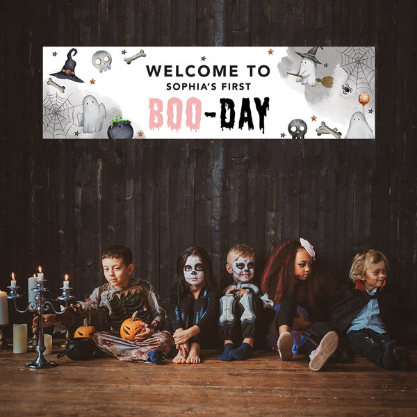 Koyal Wholesale Custom Halloween 1St Birthday Banner, First Boo Day ...