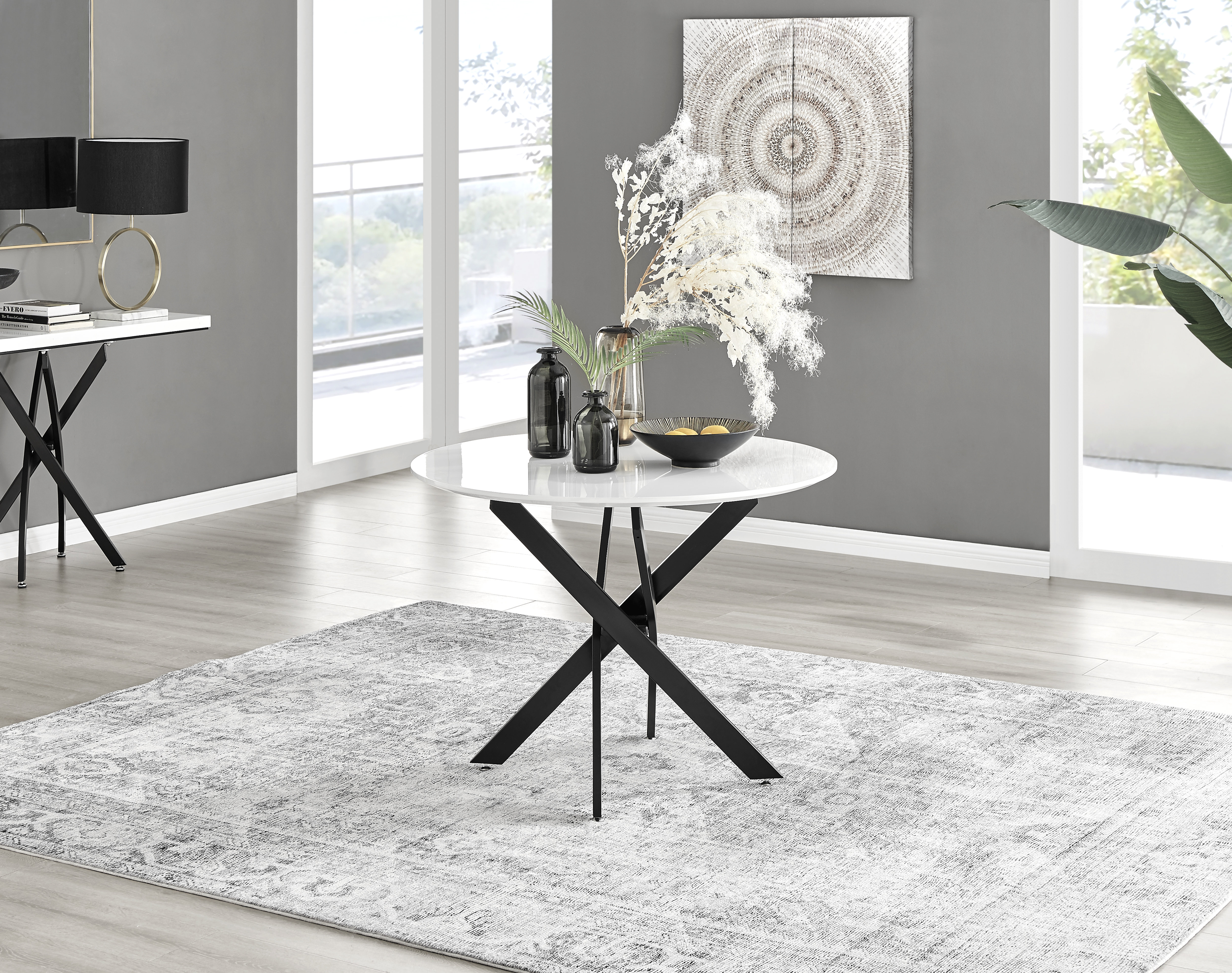 East Urban Home Tierra White Gloss Nest Legged Dining Table & Reviews ...