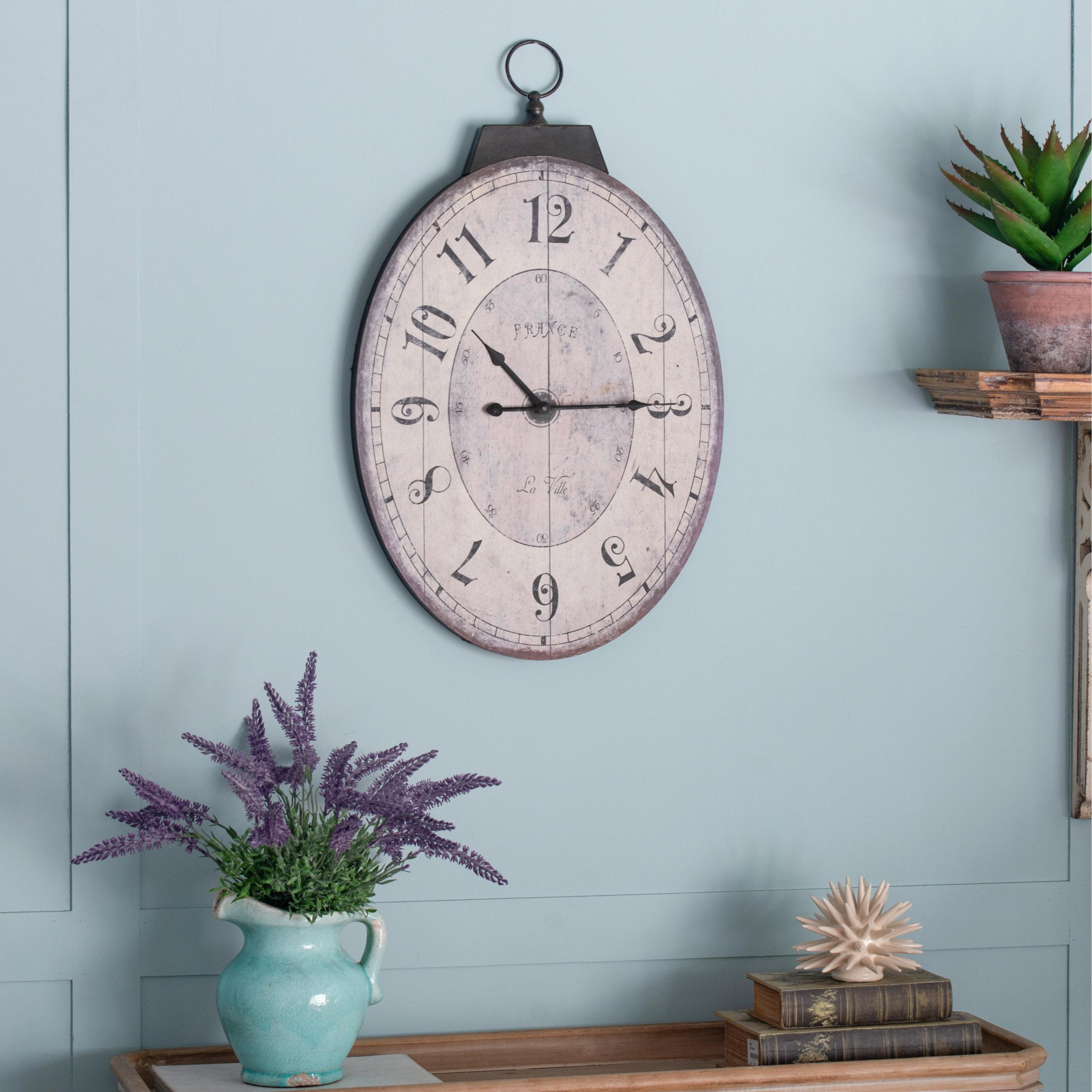 Ophelia & Co. Oval Wall Clock Numerical | Wayfair
