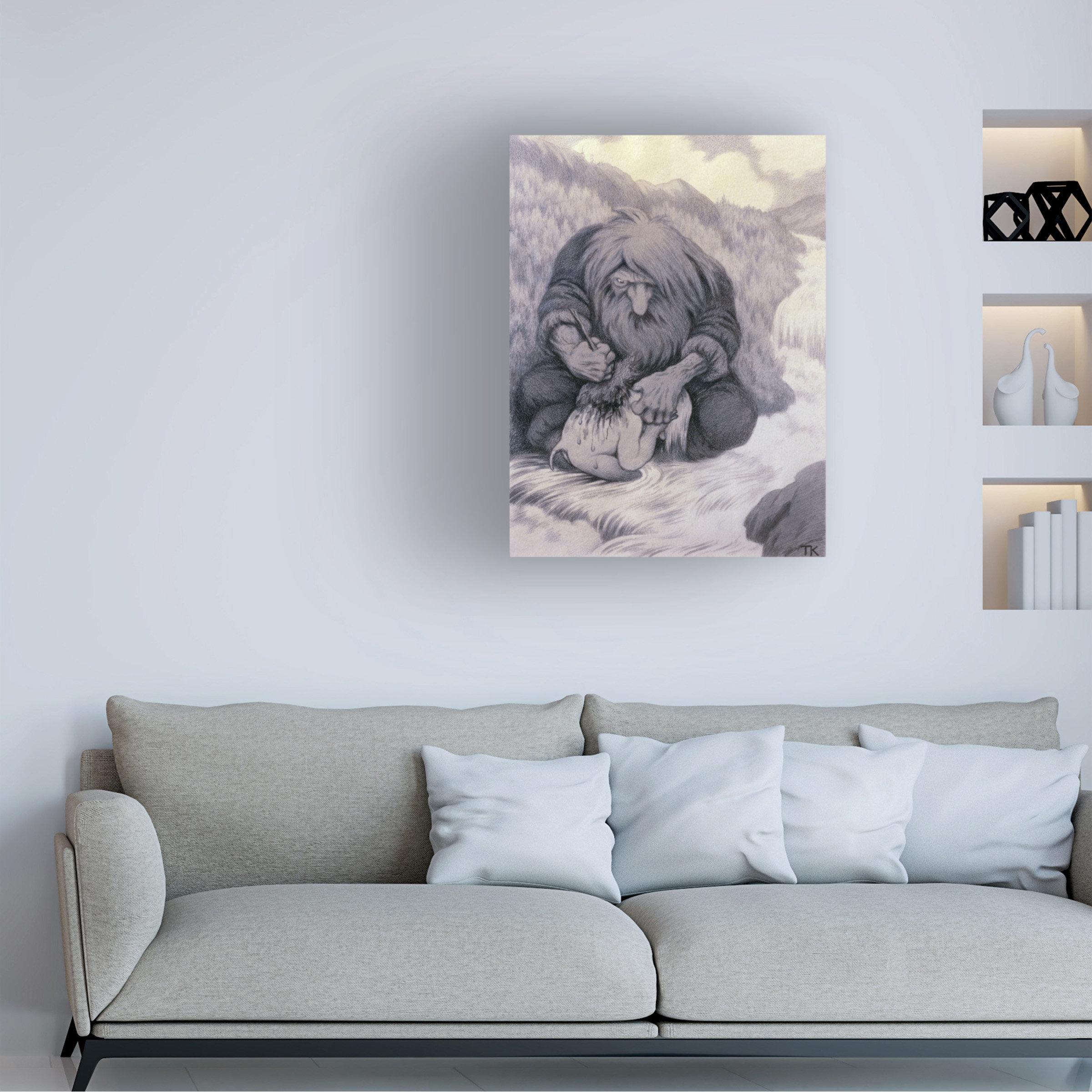 Winston Porter Theodor Severin Kittelsen The Troll Washing His Kid ...