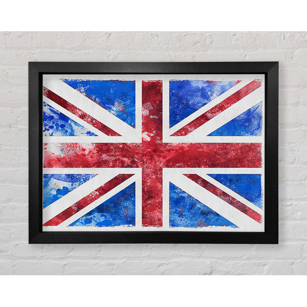 August Grove Union Jack Washed Out - Single Picture Frame Print ...