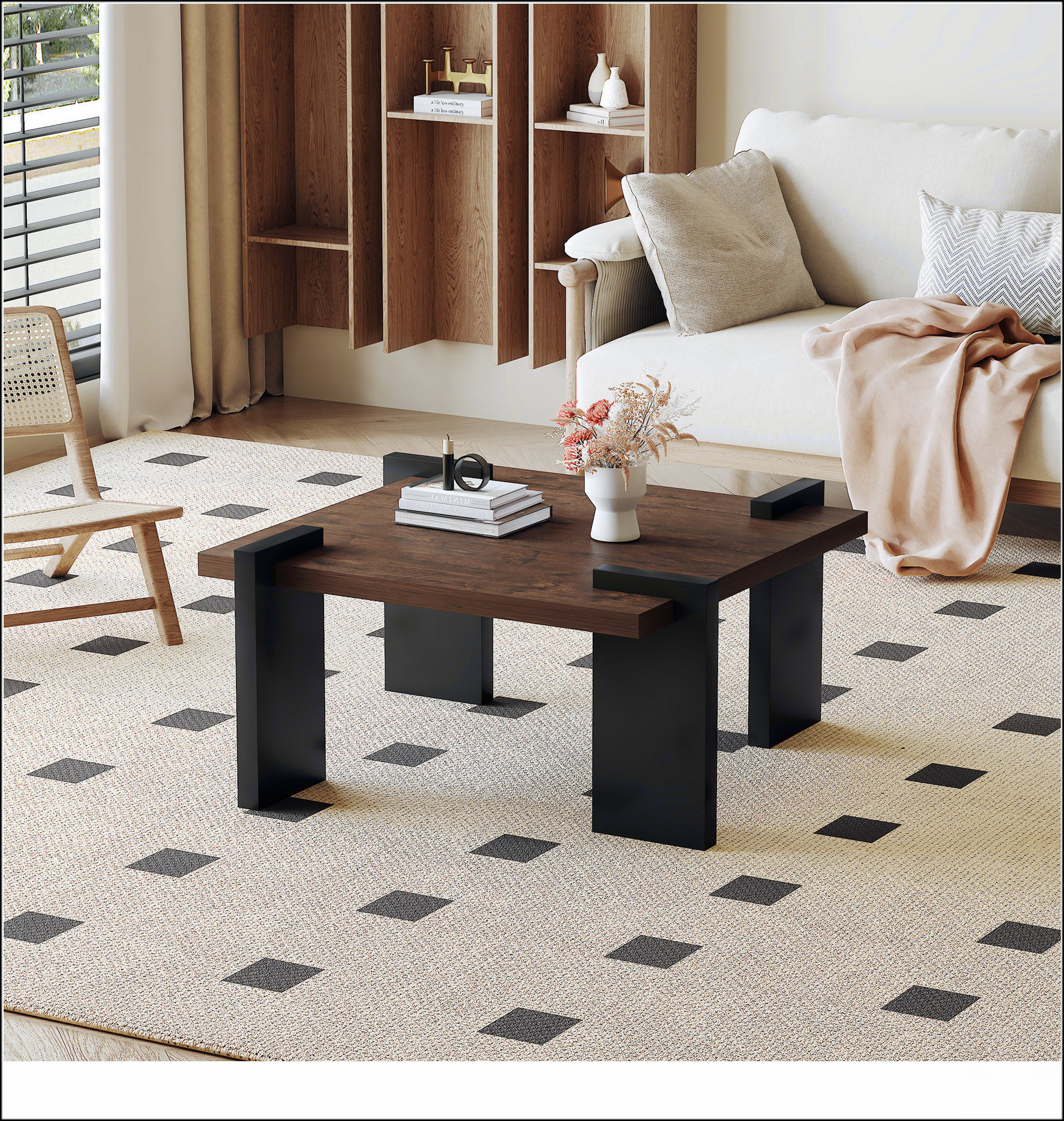 Latitude Run® MDF coffee table, suitable for modern minimalist living ...